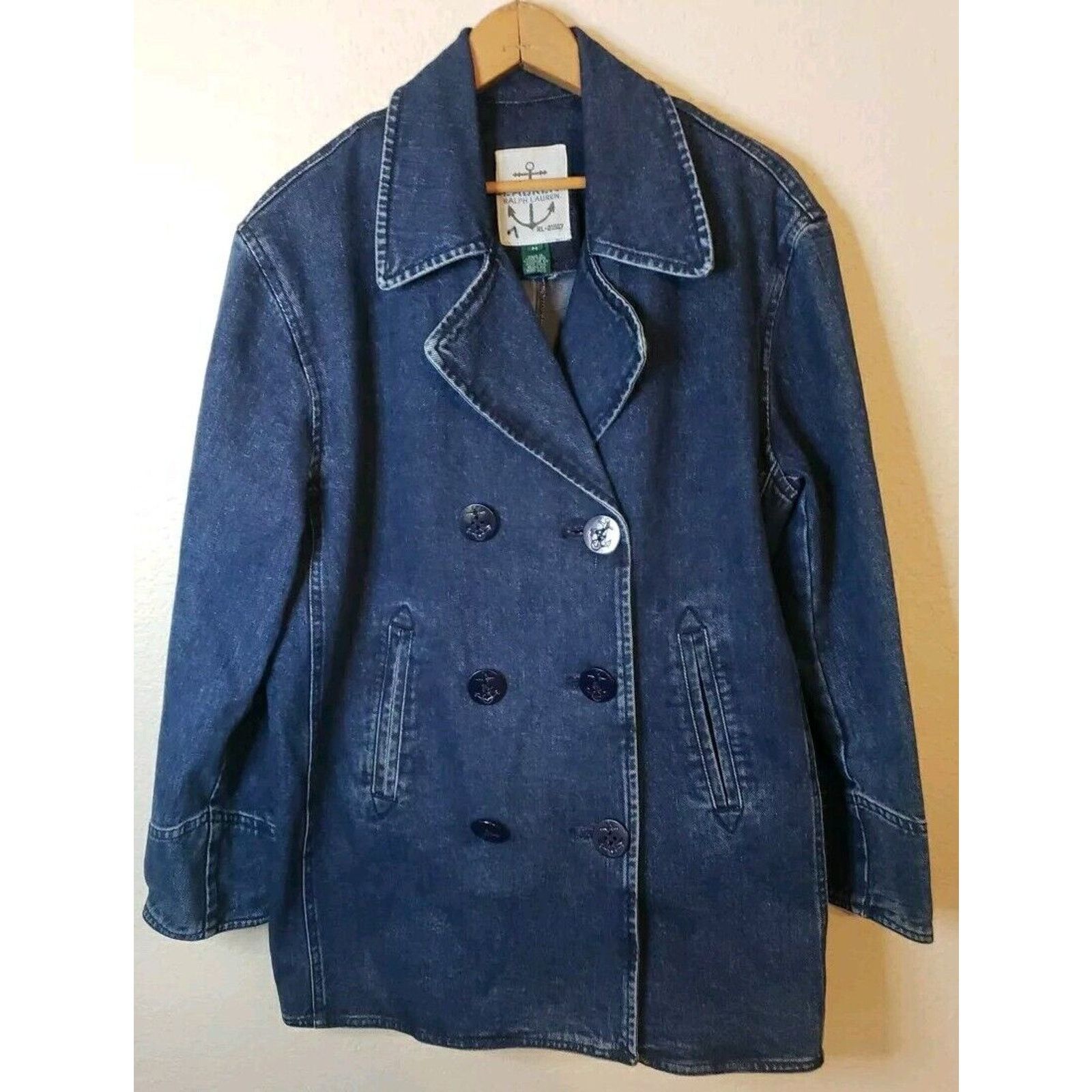 Lauren By Ralph Lauren Vintage Ralph Lauren Womens Pea Coat Denim ...