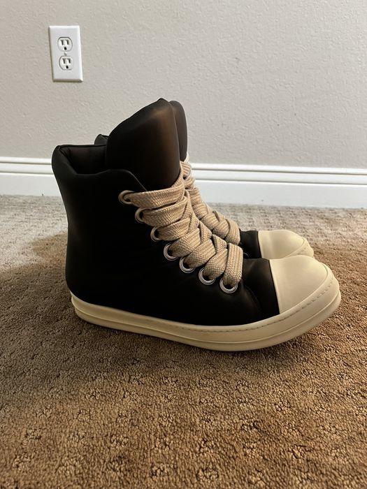 Rick Owens Rick Owens Padded High Top Jumbo Lace Sneaker | Grailed