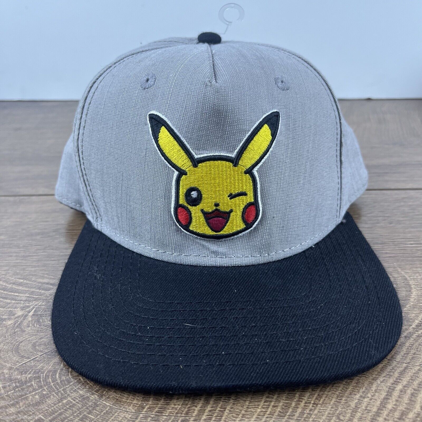 Pokemon Pokemon Hat Pikachu Snapback Hat Gray Adjustable Hat Adult F ...