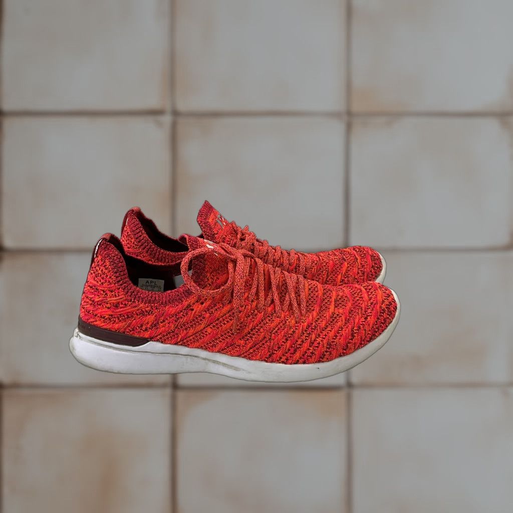 Vintage APL TechLoom Wave Sneakers Men 10.5 Orange White Athletic Shoes ...