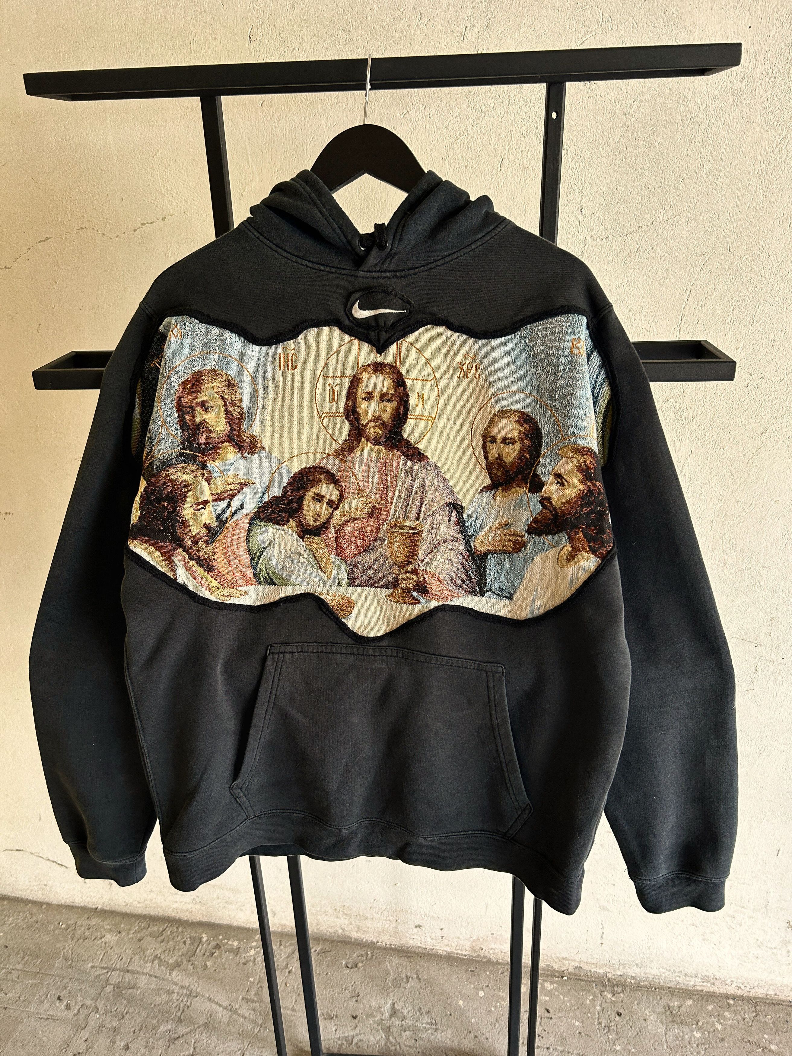 Nike Vintage Summer Vibe Nike Big Logo Jesus Hoodie 90s | Grailed