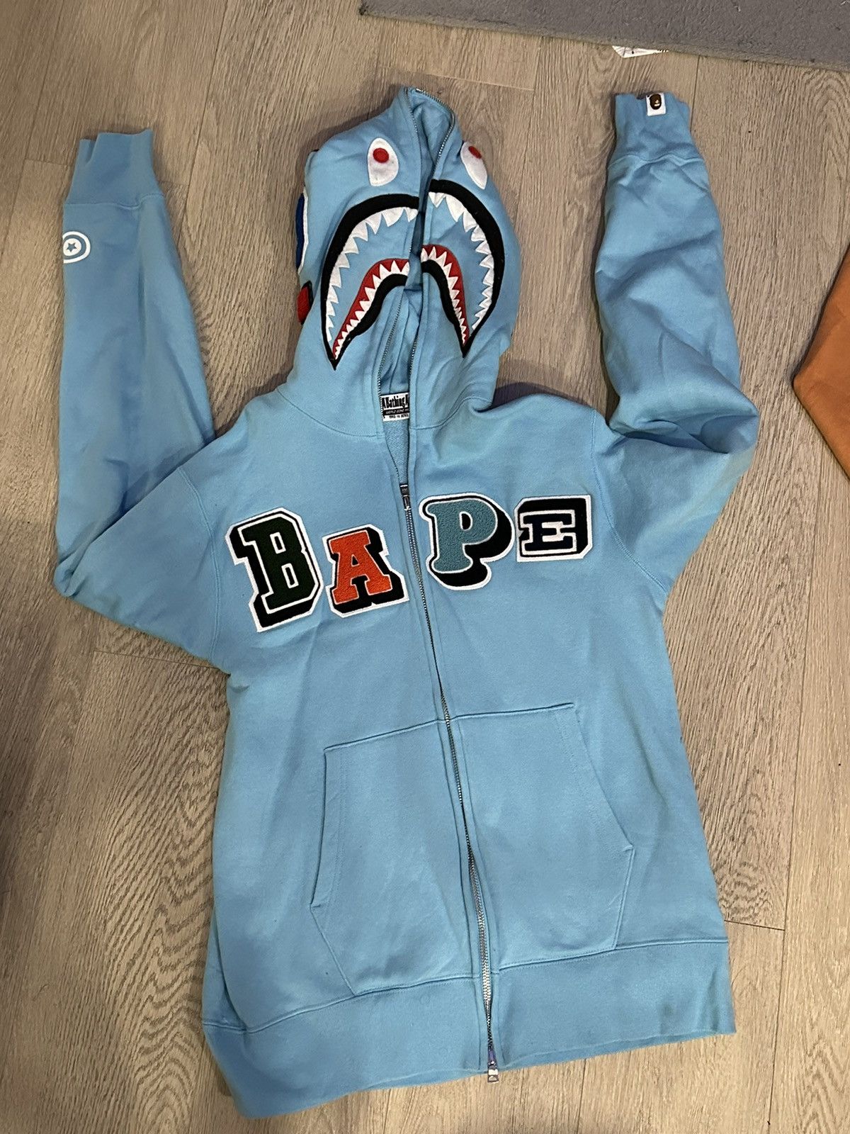 Bape Multi Fonts Shark Full Zip Hoodie | Grailed