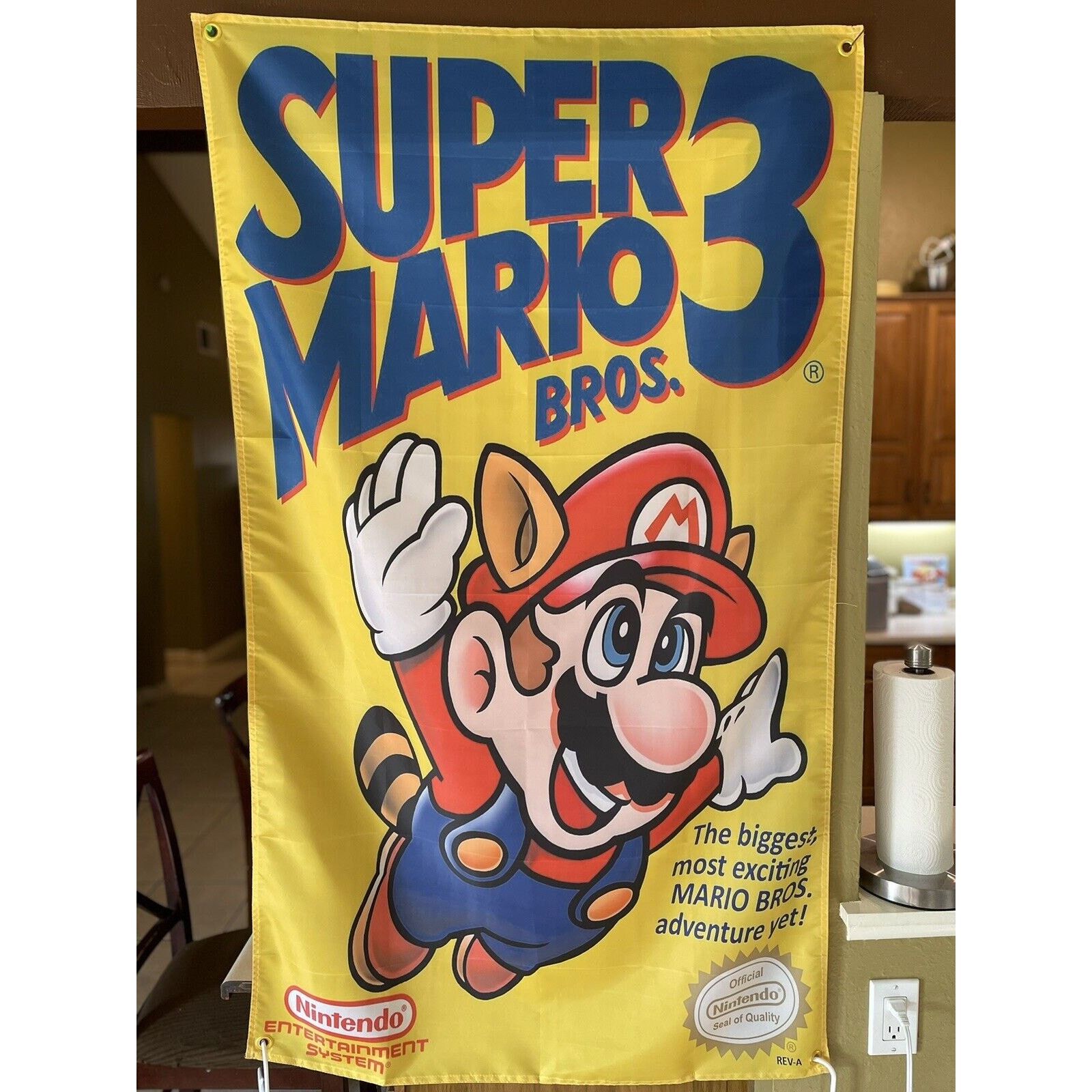 Other Super Mario Bros. 3 Nintendo NES Boxart 5' Flag Poster 1990 | Grailed