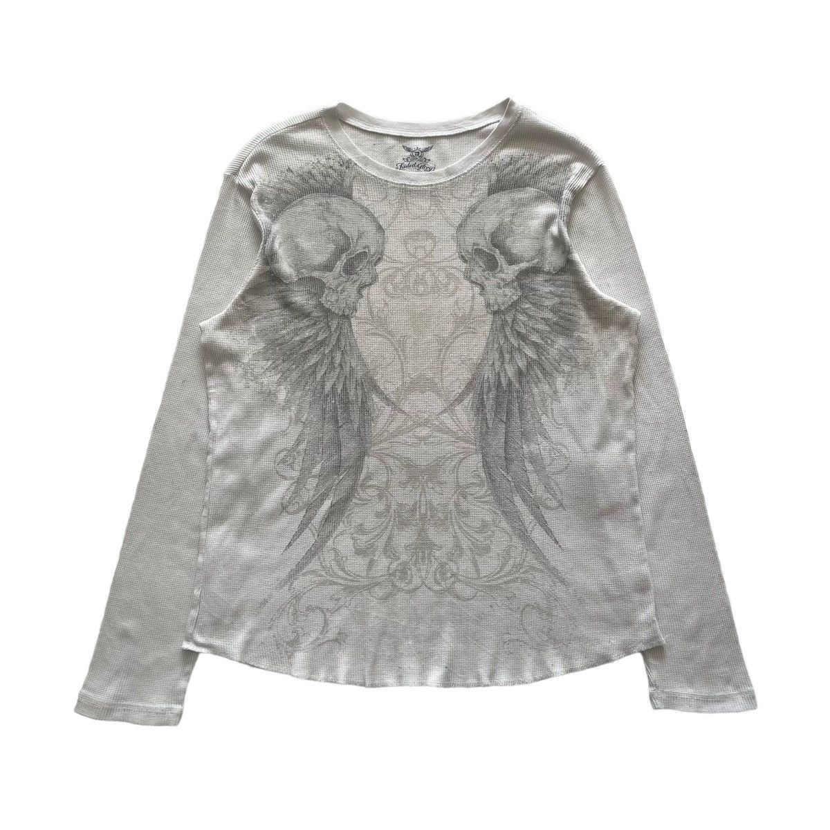 Affliction × Streetwear × Vintage Faded Glory Skull Wing Cyber Y2K ...