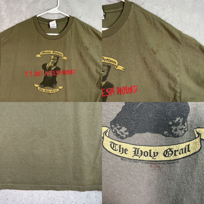Vintage 2005 Monty Python The Holy Grail Flesh Wound T Shirt Adult XL ...