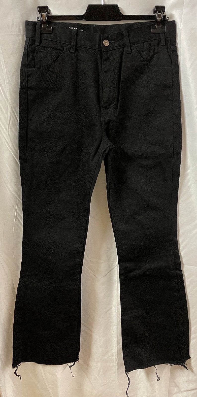 Celine × Hedi Slimane FW21 RAW HEM BLACK DENIM DYLAN FLARED JEANS | Grailed