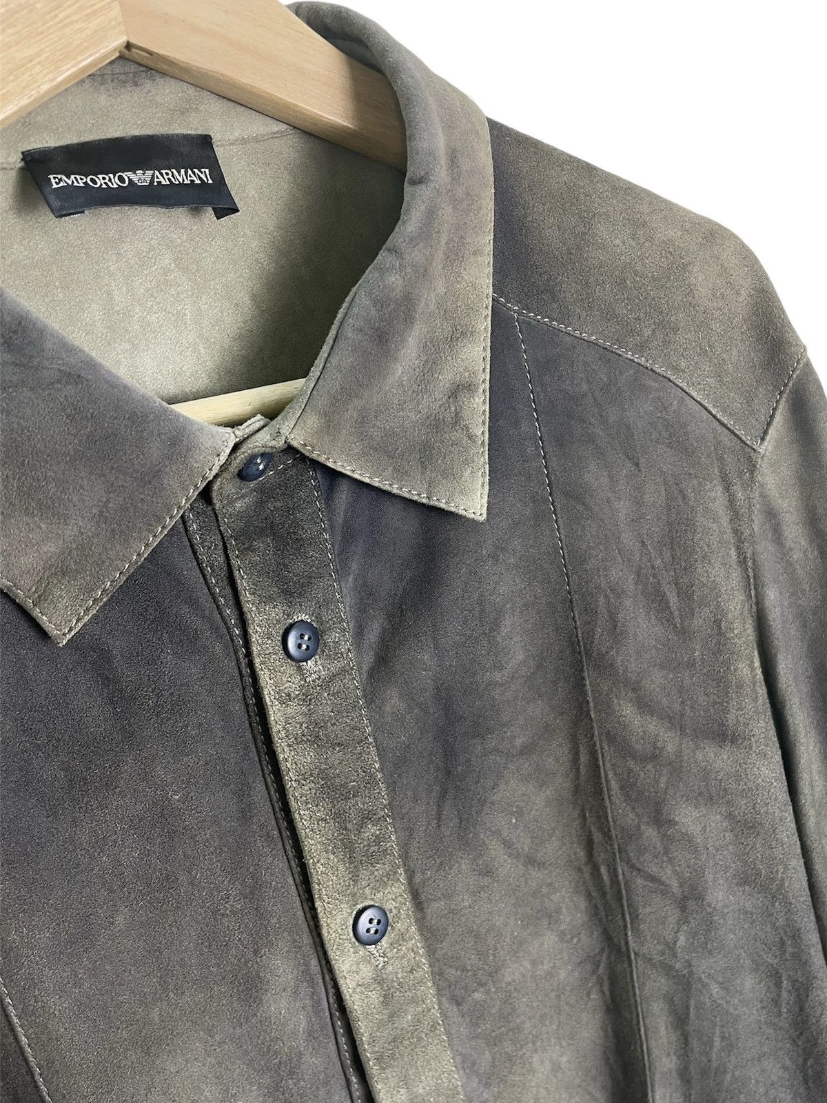 Very Rare EMPORIO ARMANI CAPRA GOAT LEATHER SHIRT PATINA LOOKS RARE ...