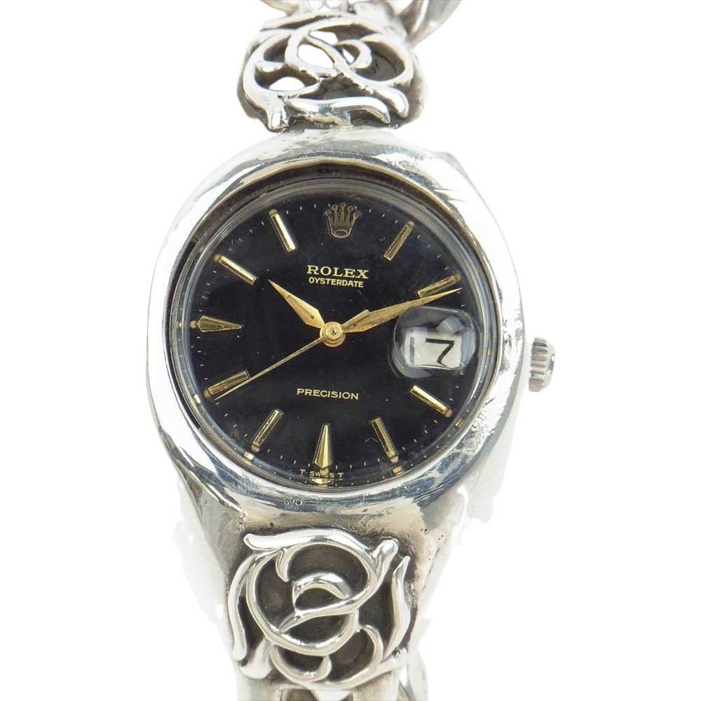 Chrome Hearts Chrome Hearts x Rolex Oyster Date Floral Link Watch | Grailed