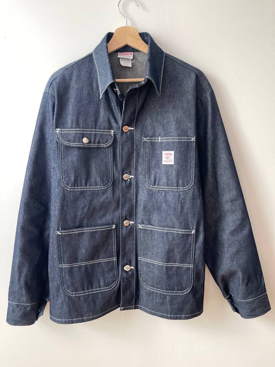 Vintage Pointer Denim Chore Jacket 🇺🇸 WHITE OAK Cone denim | Grailed