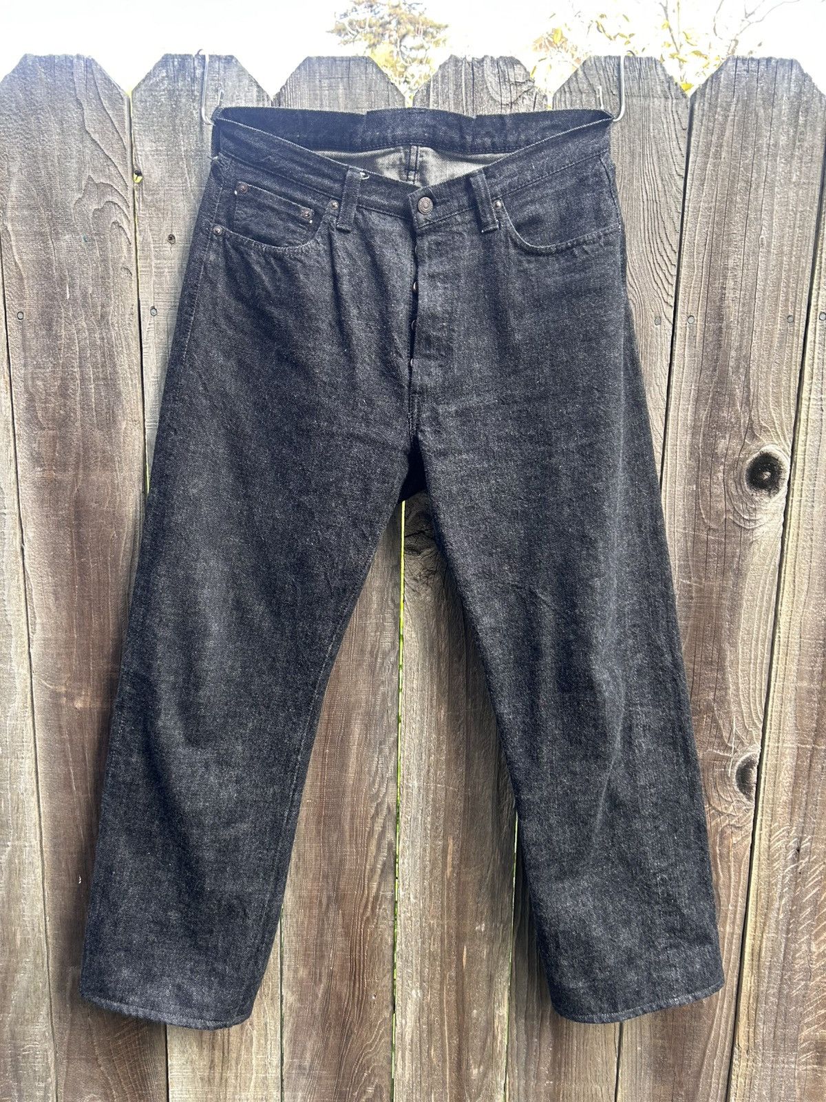 Full Count & Co. Fullcount 0105BK Black Selvedge Denim Wide Fit (32 ...
