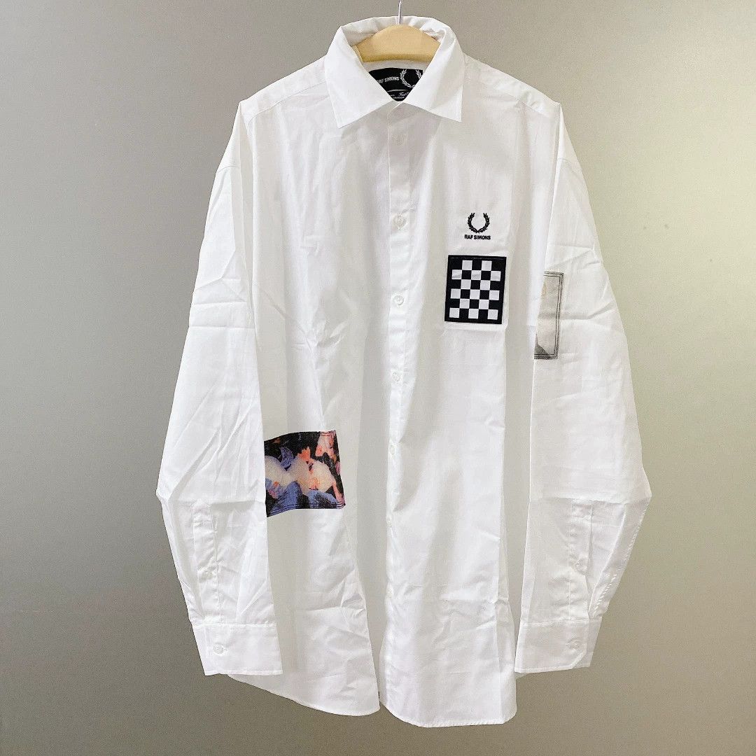 Raf Simons RAF SIMONS OVERSIZED PATCHED LS SHIRT -DMC | Grailed