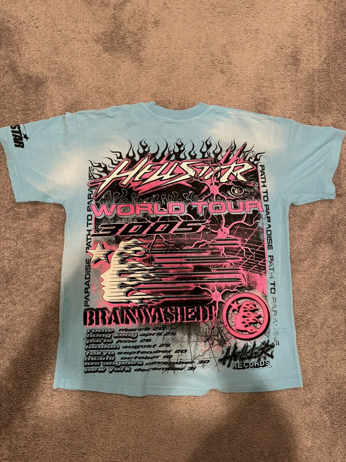 HELLSTAR Hellstar Neuron T-Shirt Light Blue | Grailed