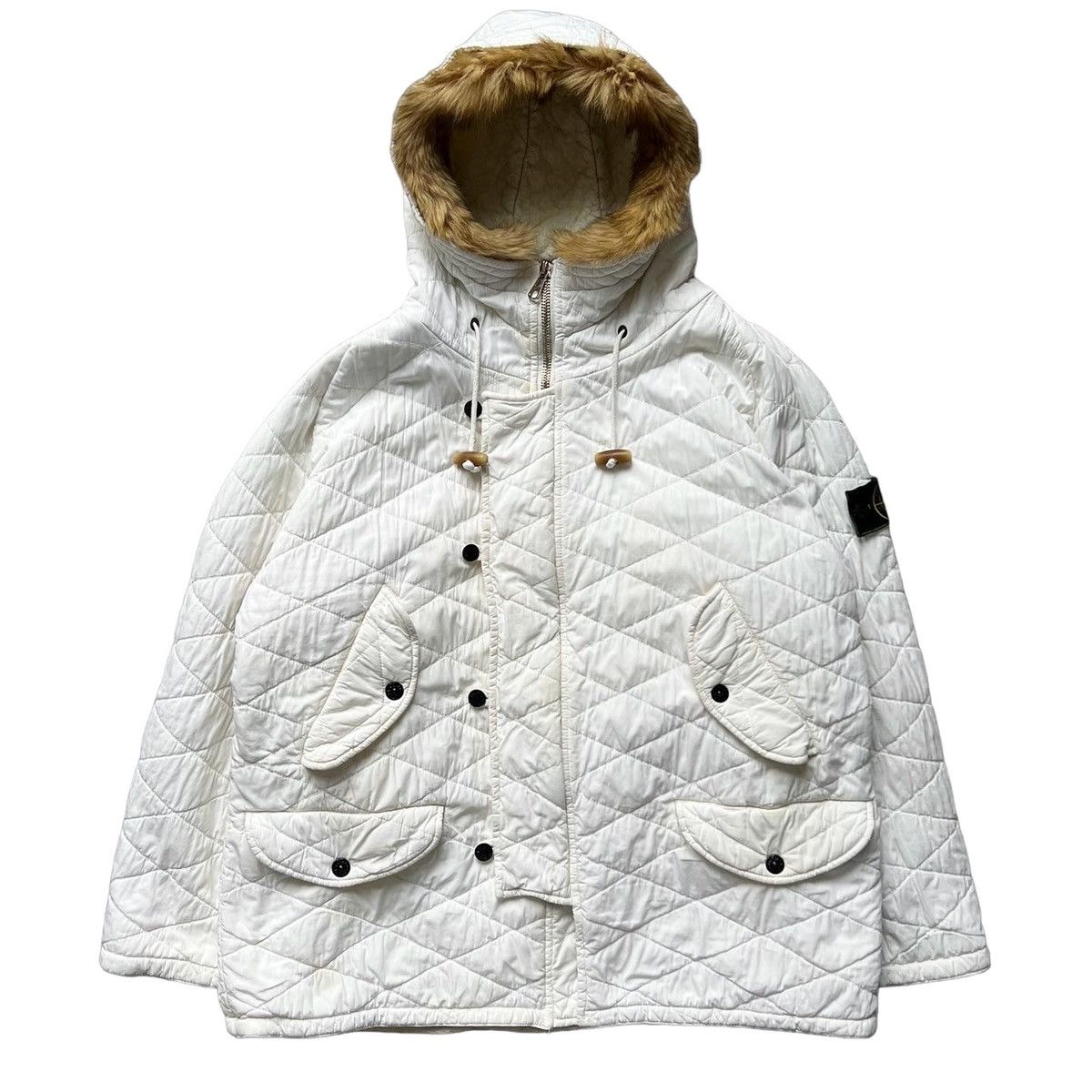 Stone Island × Vintage Stone Island AW85 Jock Country Coyote Fur Jacket ...