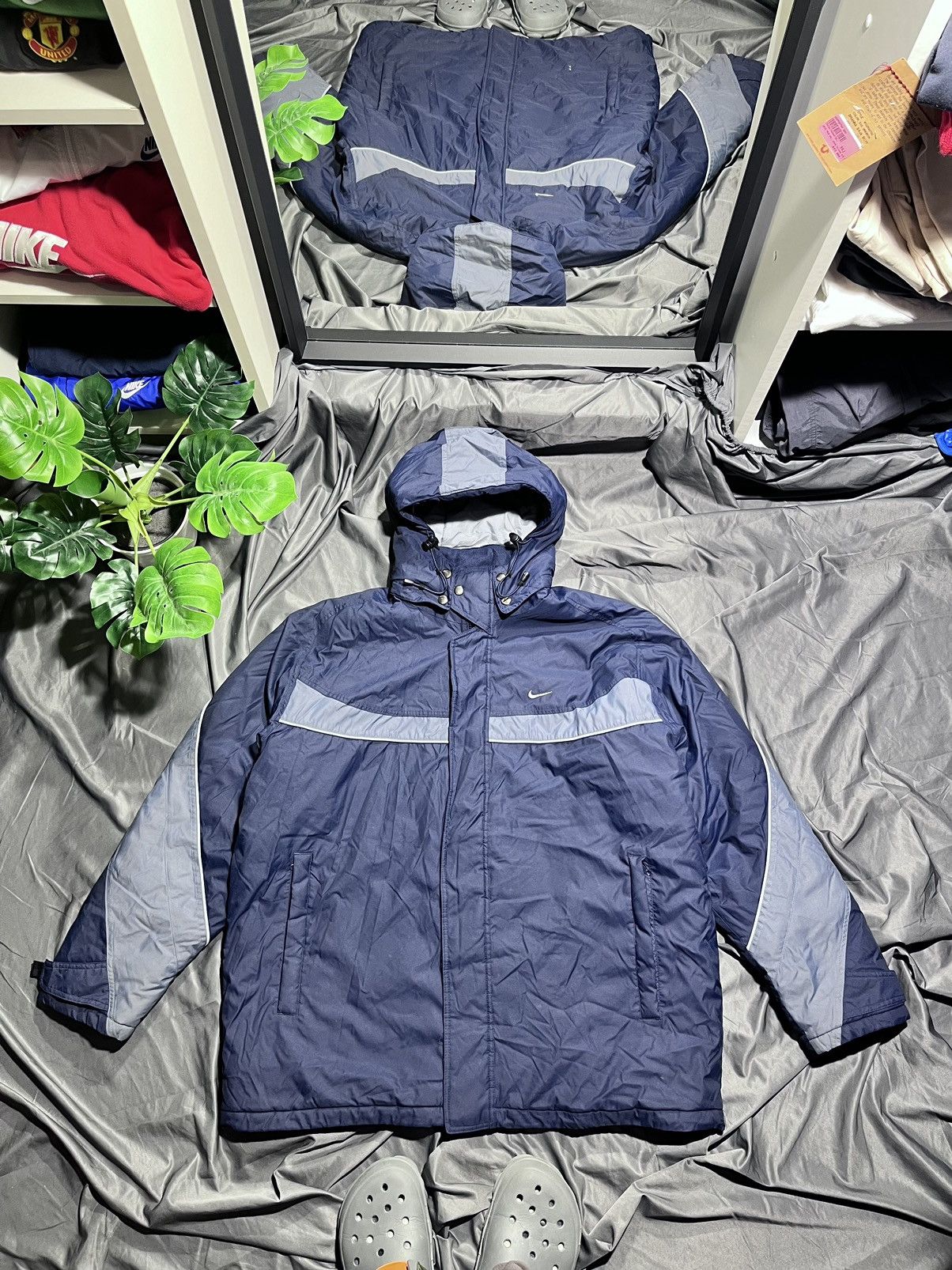 Nike × Streetwear × Vintage Vintage Nike jacket 90s swoosh logo USA ...