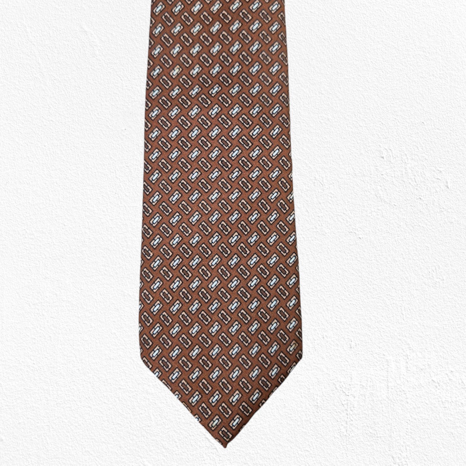 Vintage 1960s Wembley Brown Geometric Retro Neck Tie 3 x 57.25 | Grailed