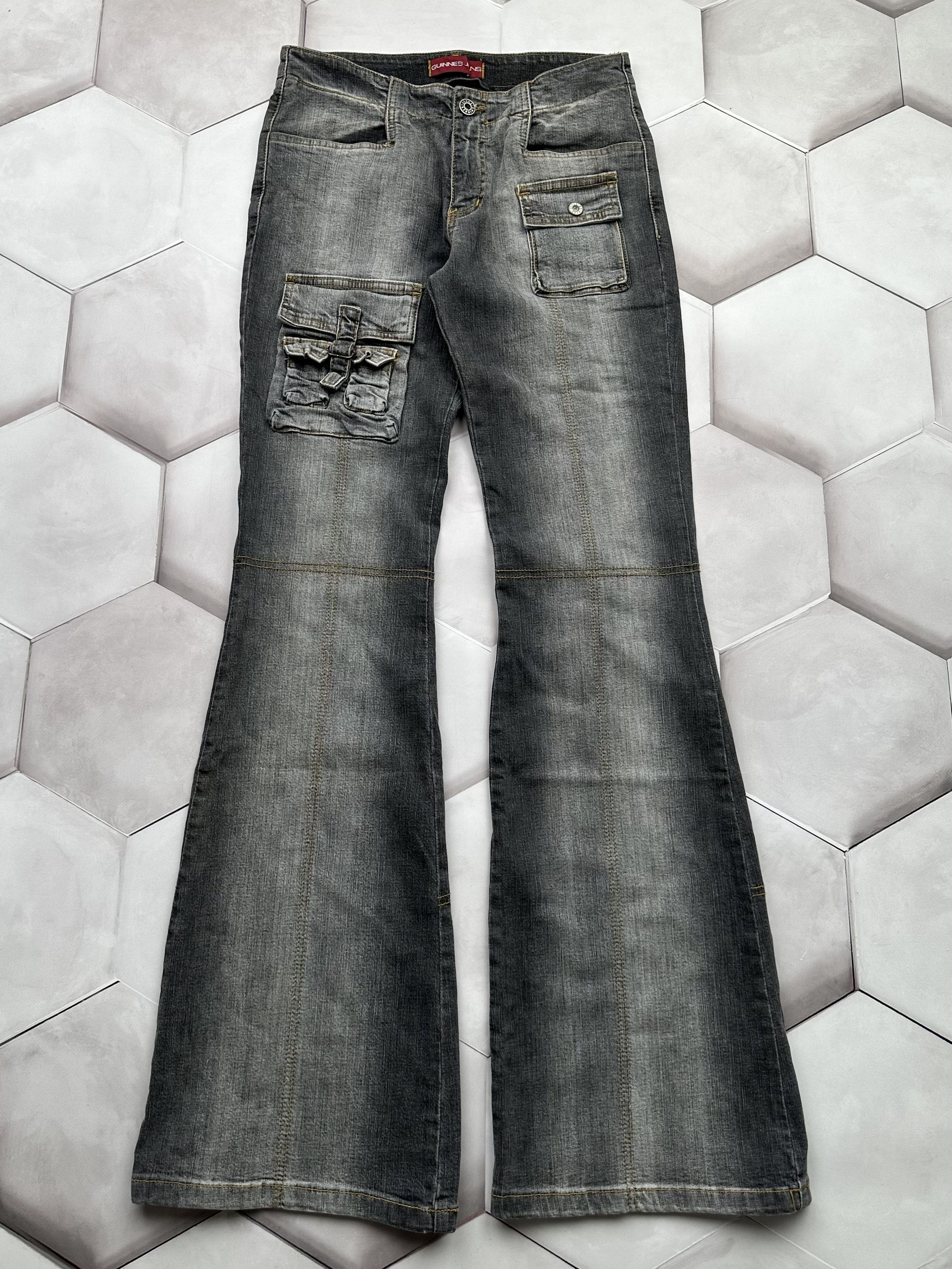 Hysteric Glamour Vintage Amazing Faded Multi-Pocket Super Flare Jeans ...