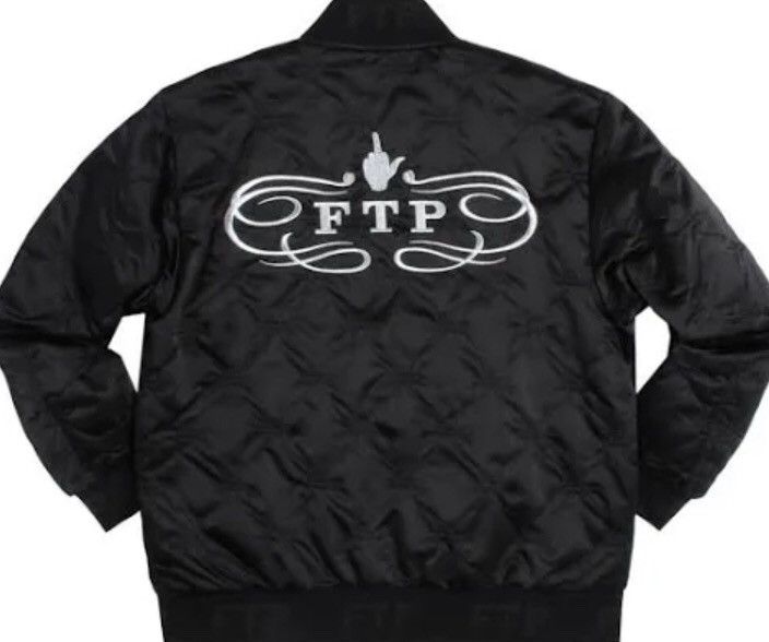 Streetwear × Vintage FTP quilted satin bomber jacket | Grailed