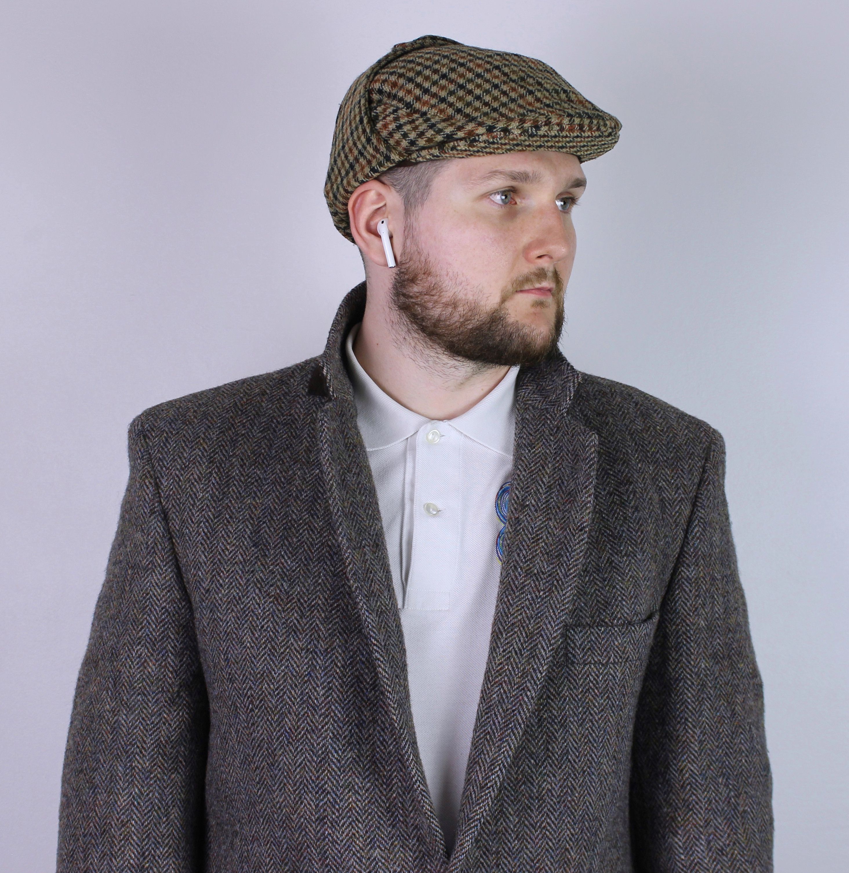 The Flat Head × Vintage Nelson wool Flat Cap Hat Newsboy England | Grailed