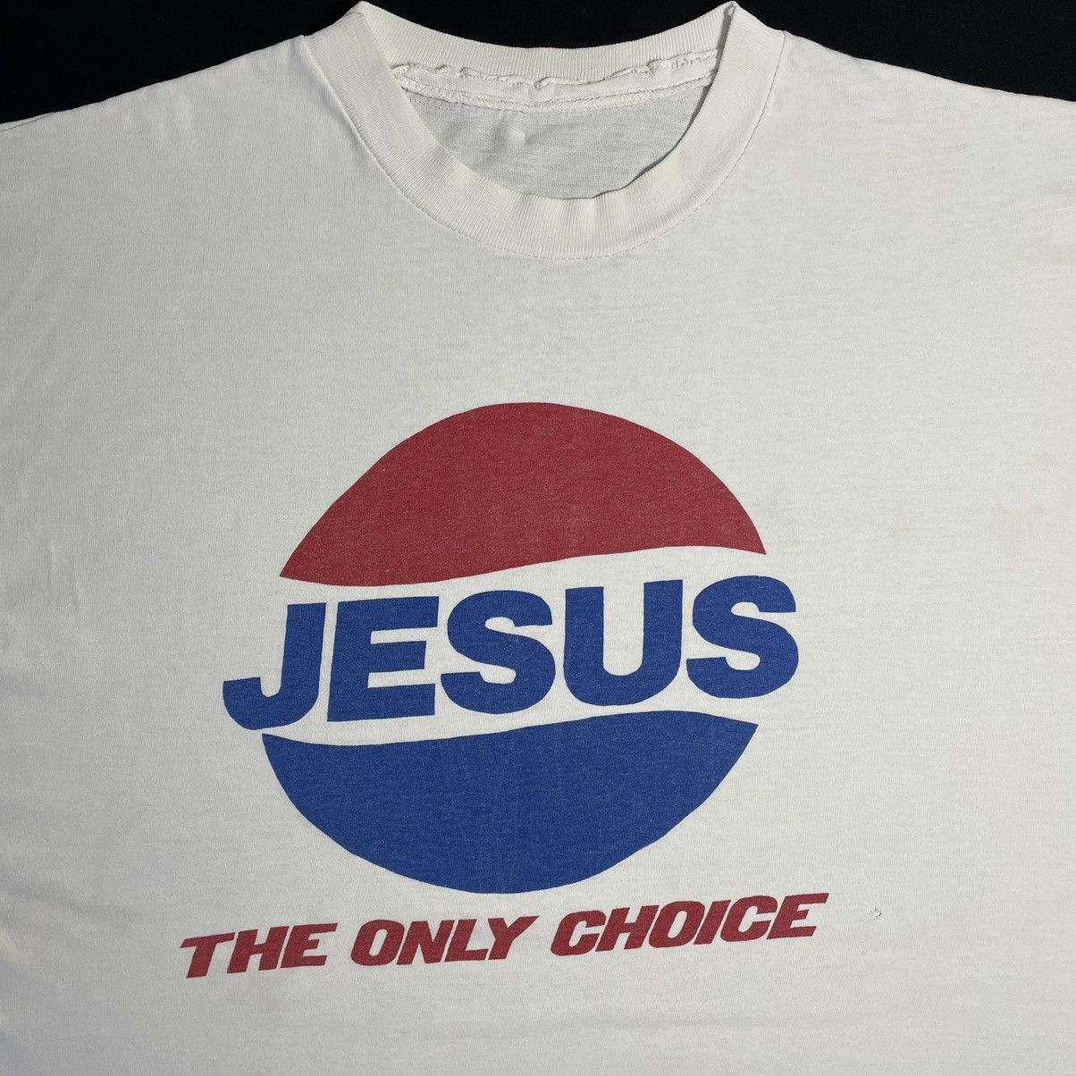 Art × Pepsi × Vintage Rare Vintage 80’s Jesus (Parody Pepsi Brand) Tee ...
