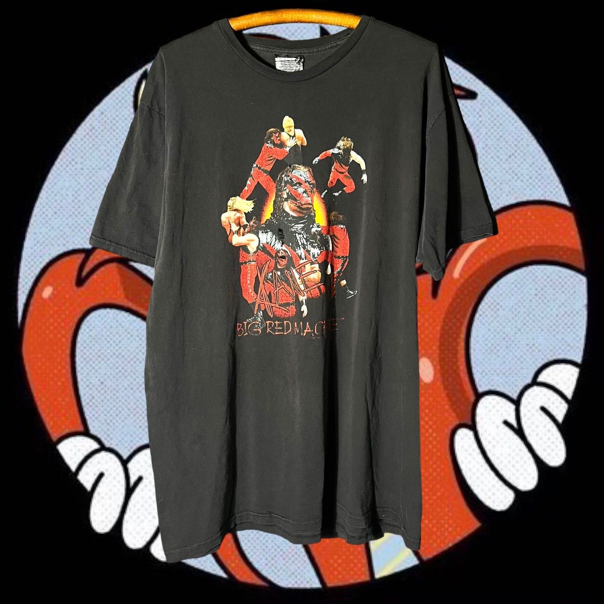 Vintage Vintage 90s WWF Kane ‘Big Red Machine’ T-Shirt | Grailed