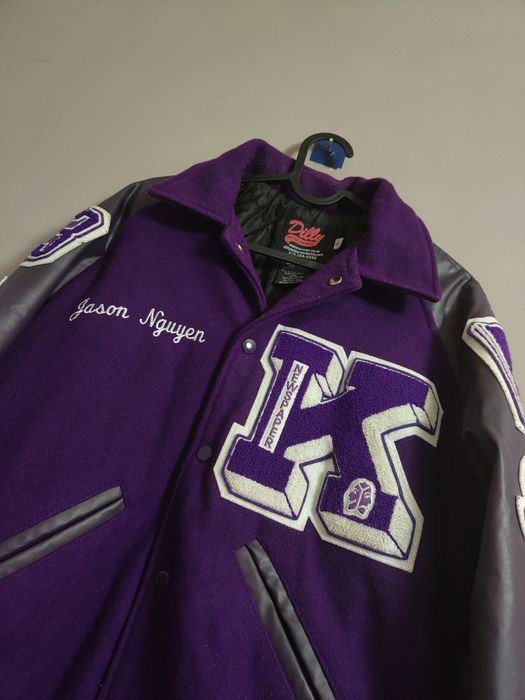 Vintage Vintage Dilly Letter Jackets K Newspaper Varsity Jacket | Grailed
