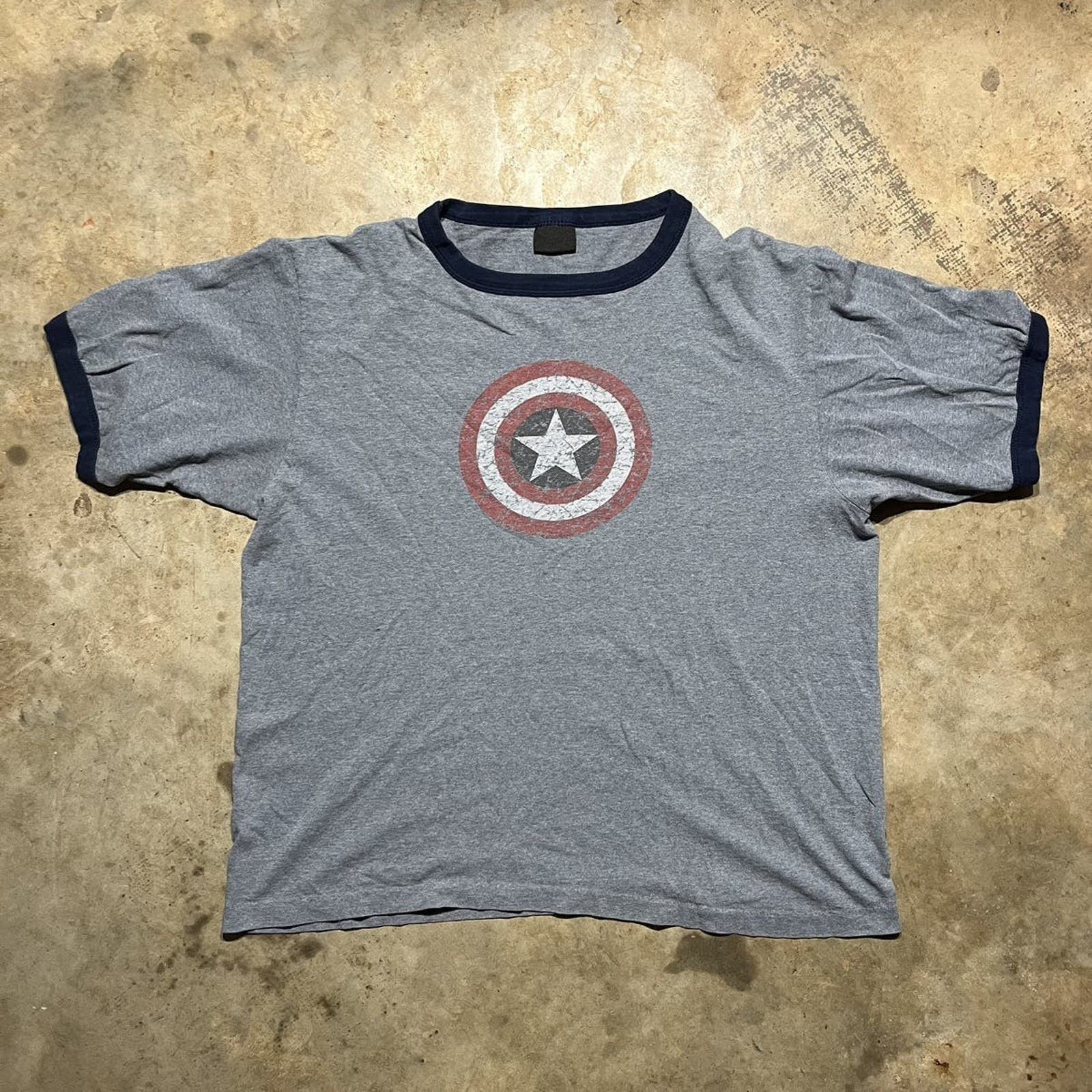 Vintage Vintage 90s Captain America Changes Grey Ringer Shirt | Grailed