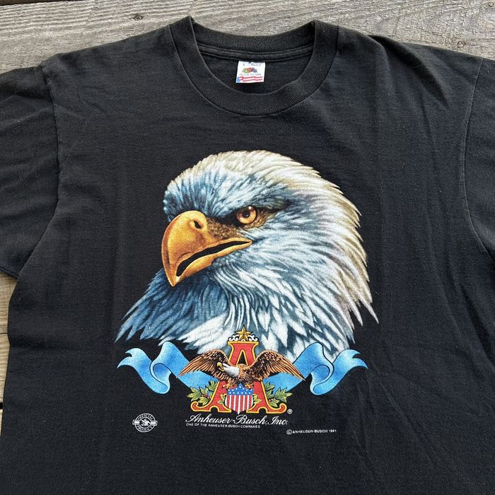 Vintage Vintage 90s Anheuser-Busch Budweiser Eagle Graphic T Shirt ...