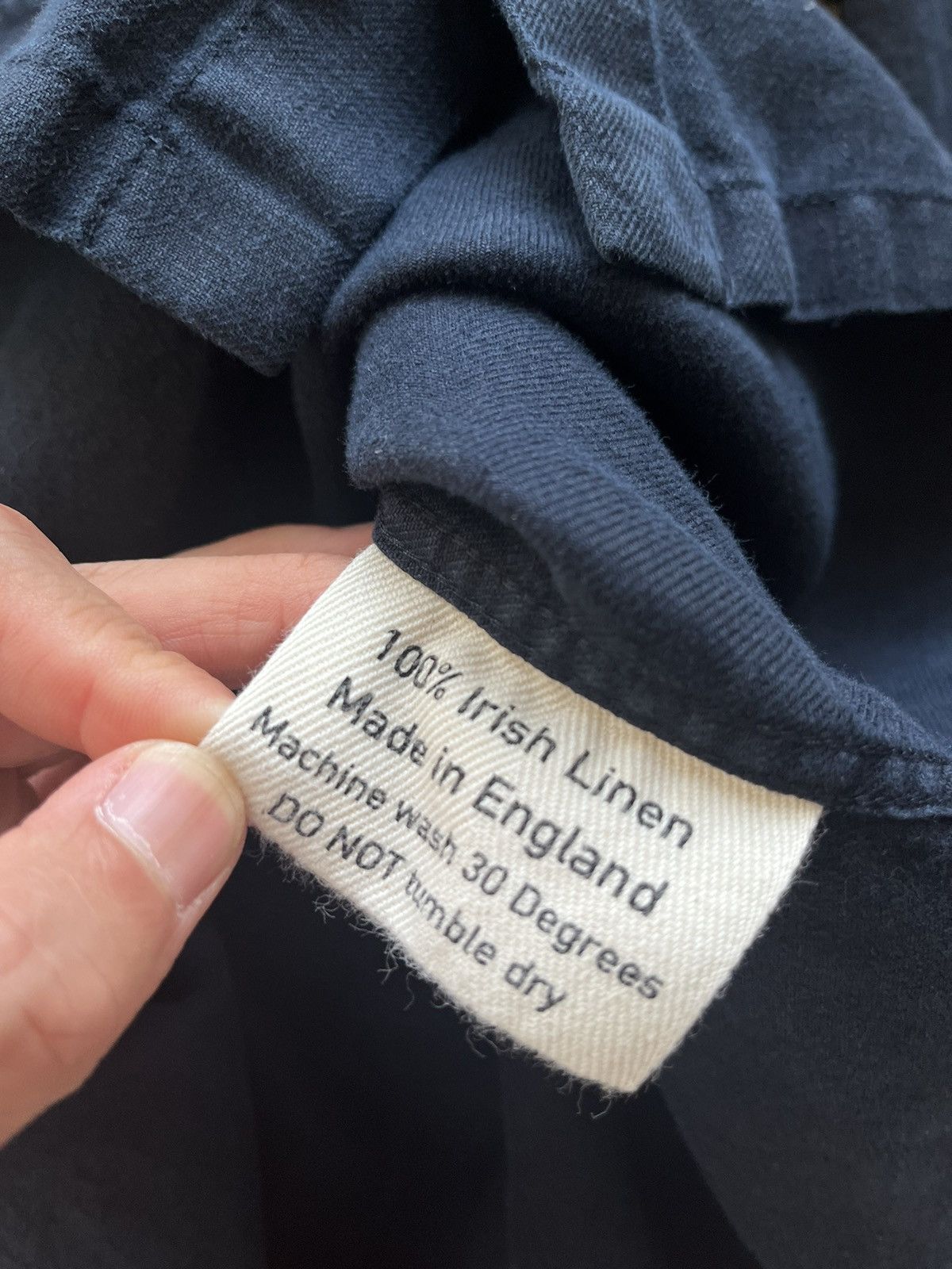 Designer Original Fibres (formerly Flax London) Navy Linen Jacket | Grailed