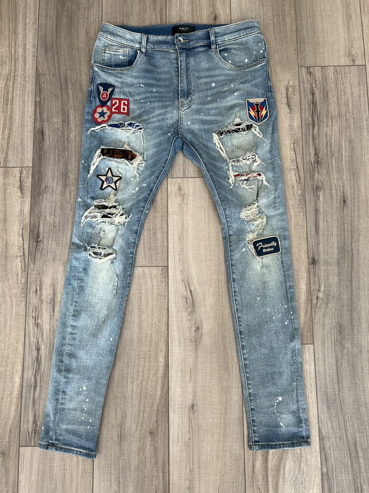 Amiri *RARE* AMIRI PATCHWORK / ANAMAL PRINT DENIM | Grailed