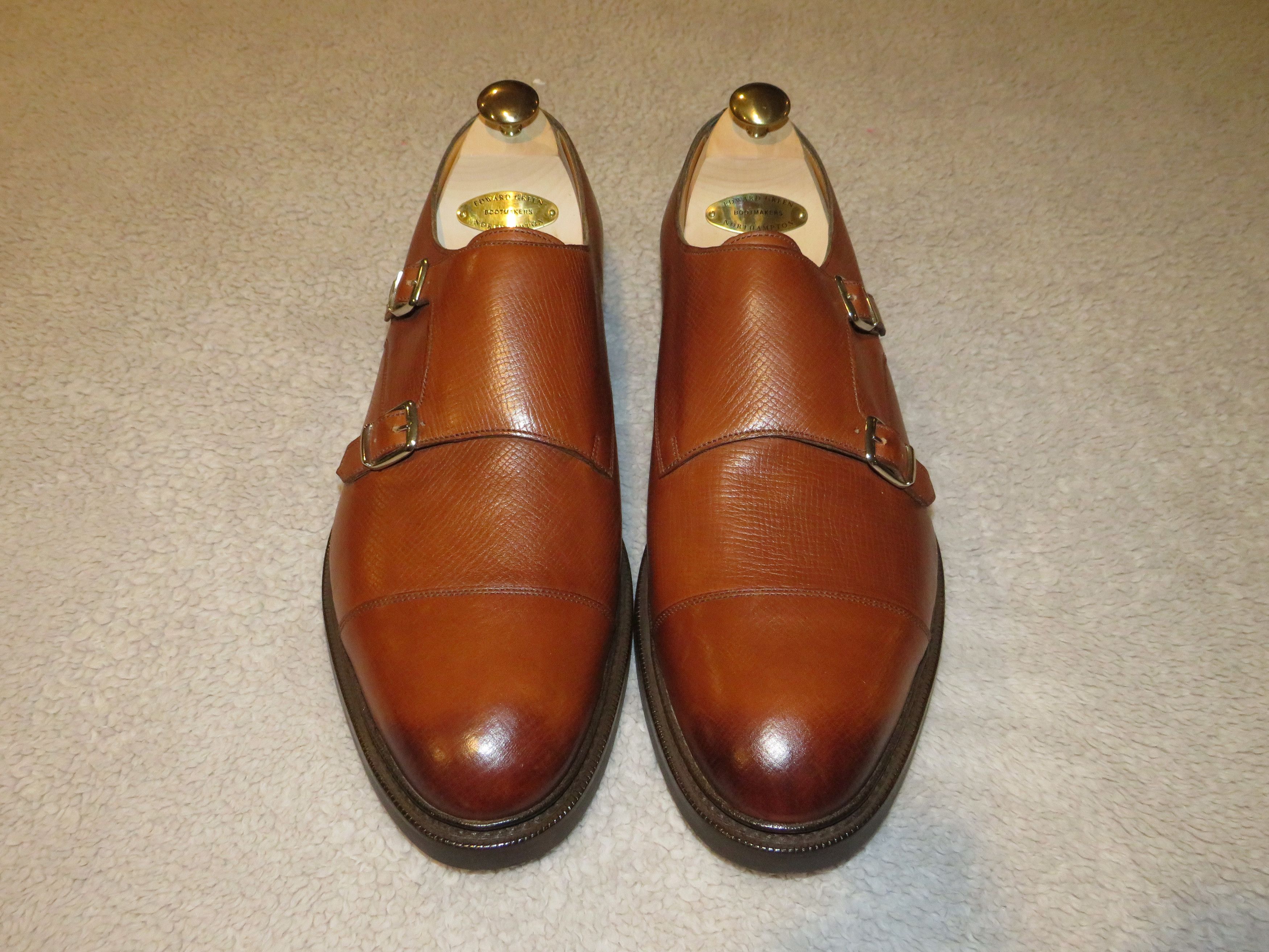 Edward Green Westminster Brown Utah Leather Double Monk Loafer 11E NWOB ...