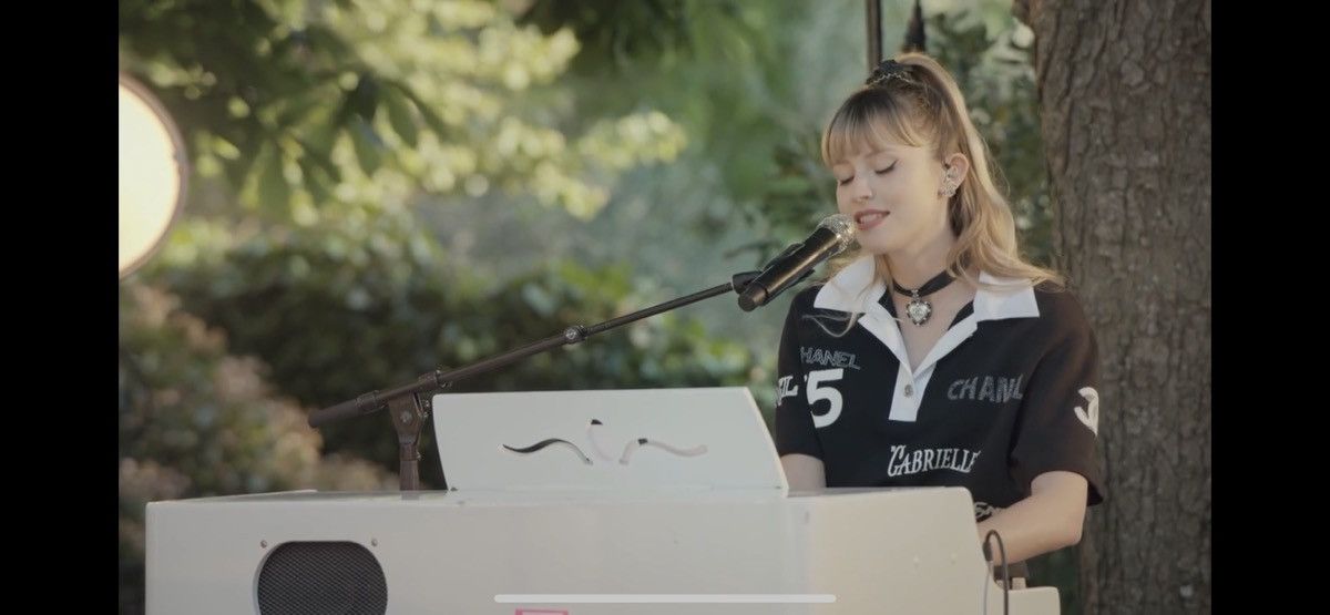 Chanel CHANEL CC No.5 Signature Logo Short Sleeve Boxy Polo Black | Grailed