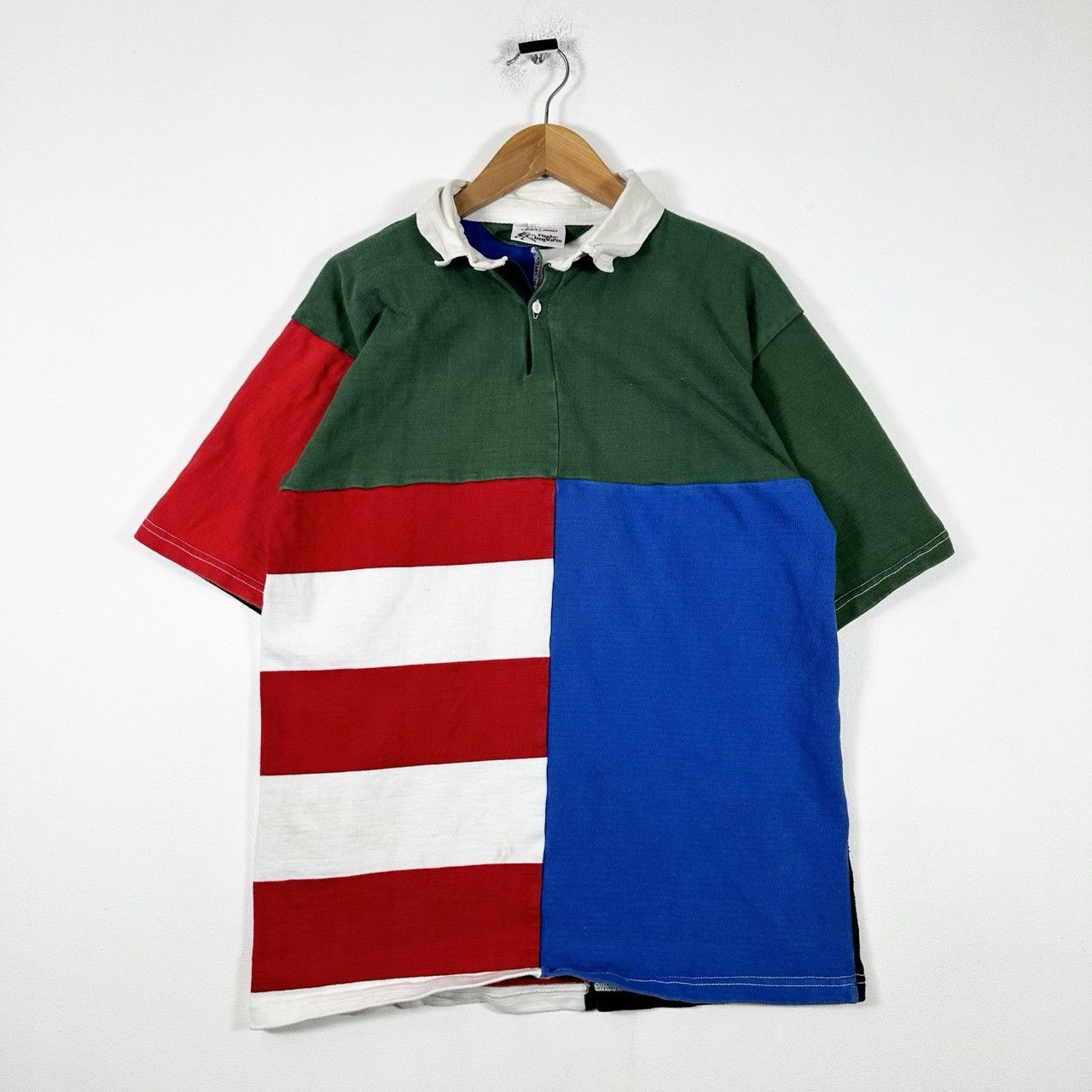 Vintage Vintage 90s One of a Kind Mult Coloured Rugby Polo | Grailed