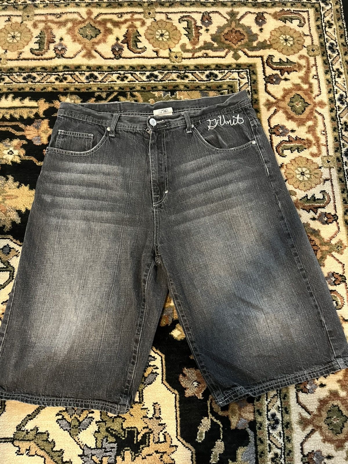 Vintage G Unit 50 Cent Baggy Black Denim Shorts | Grailed