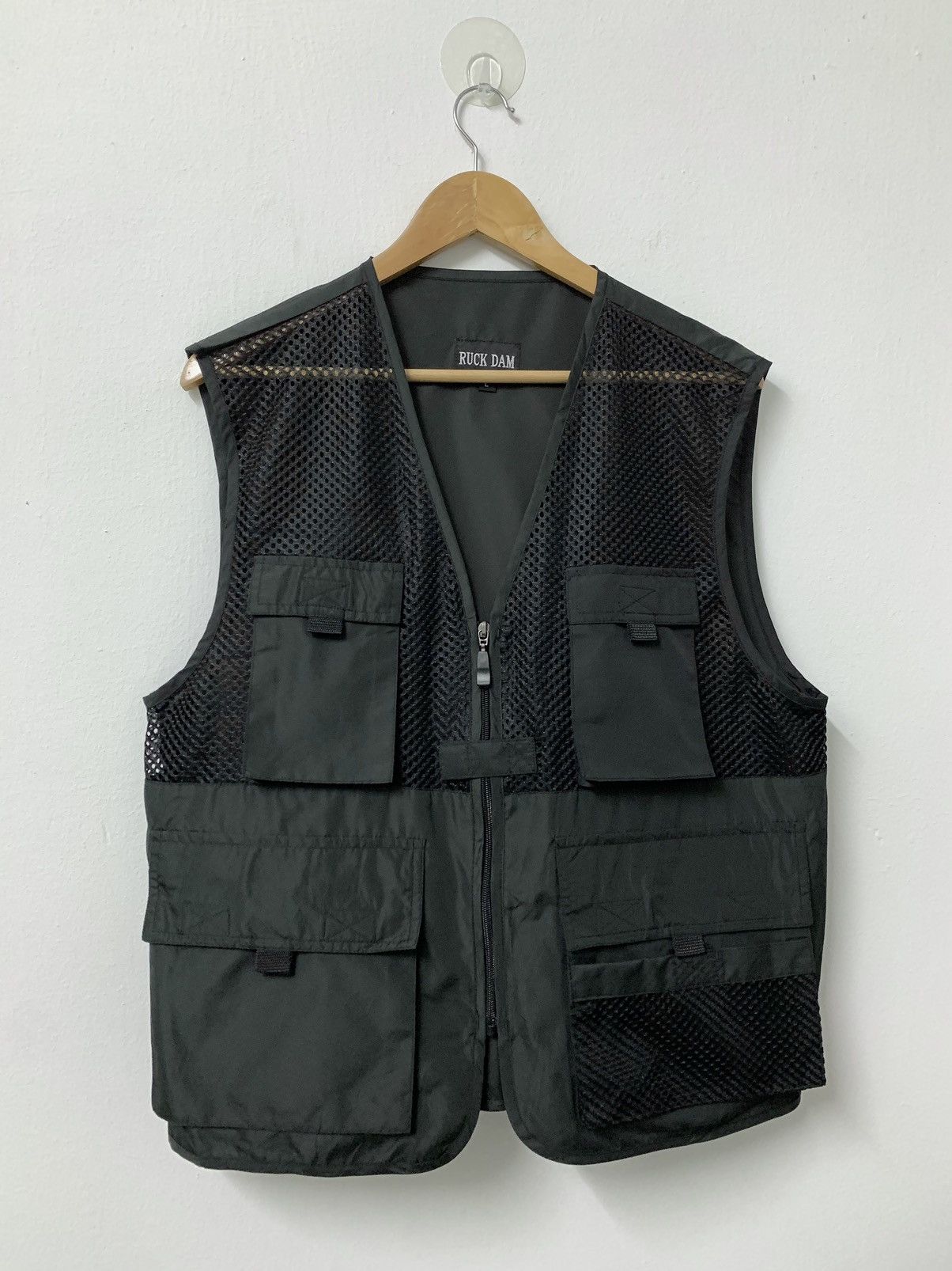 Japanese Brand Ruck dam black utility vest | Grailed