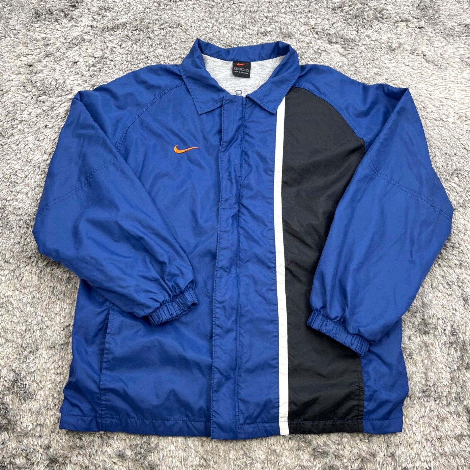 Nike Vintage Nike Jacket Boys Large 14-16 Blue 1990s Center Swoosh Y2K ...