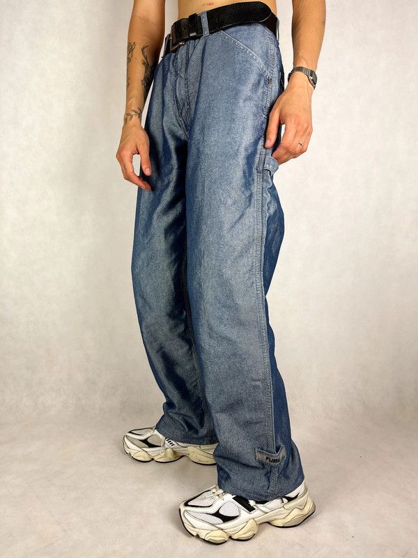 Fubu Fubu pants with reflector baggyjeans small hiphop size S | Grailed