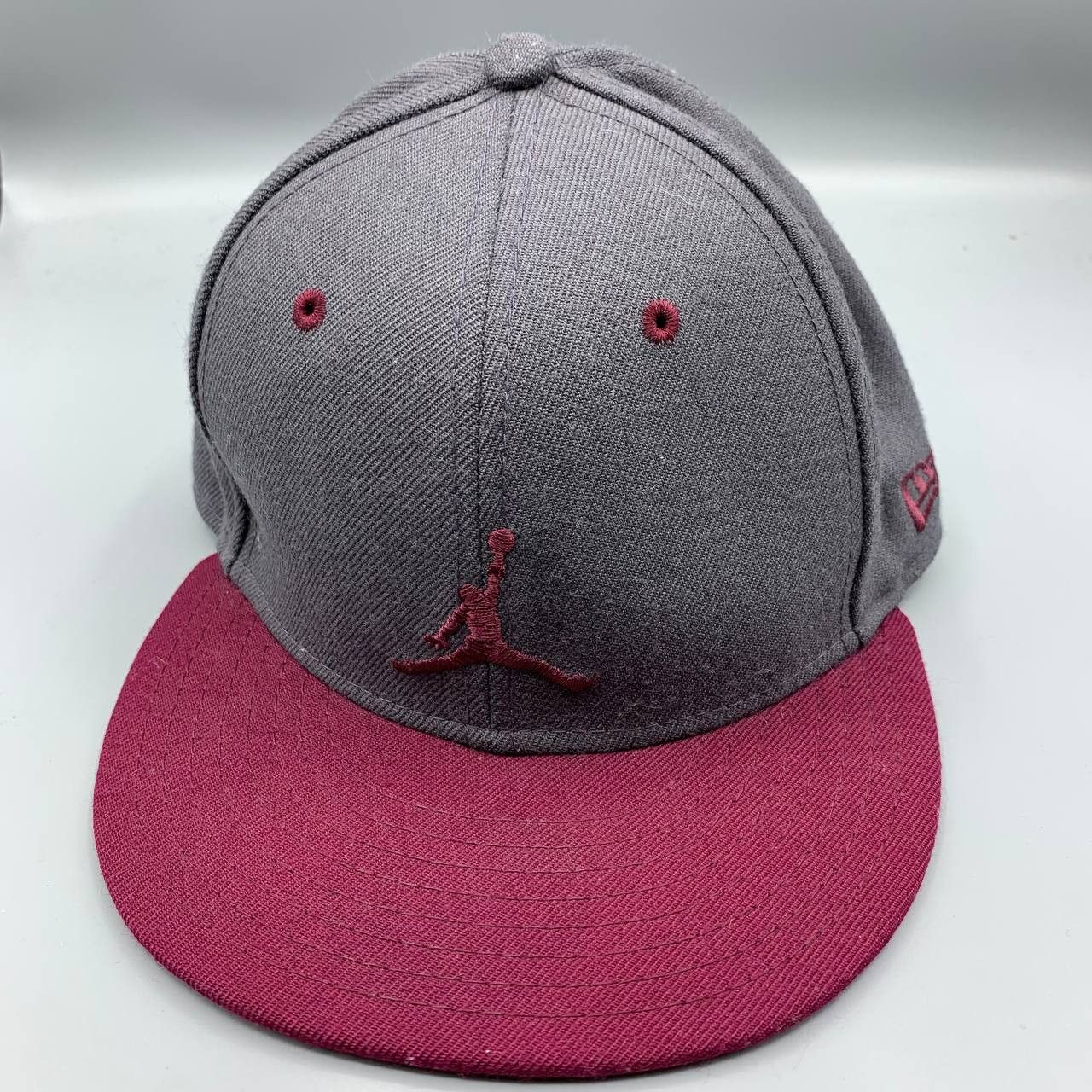 Jordan Brand Air Jordam Hat Men 6 7/8 Gray Red 59Fifty New Era Fitted ...