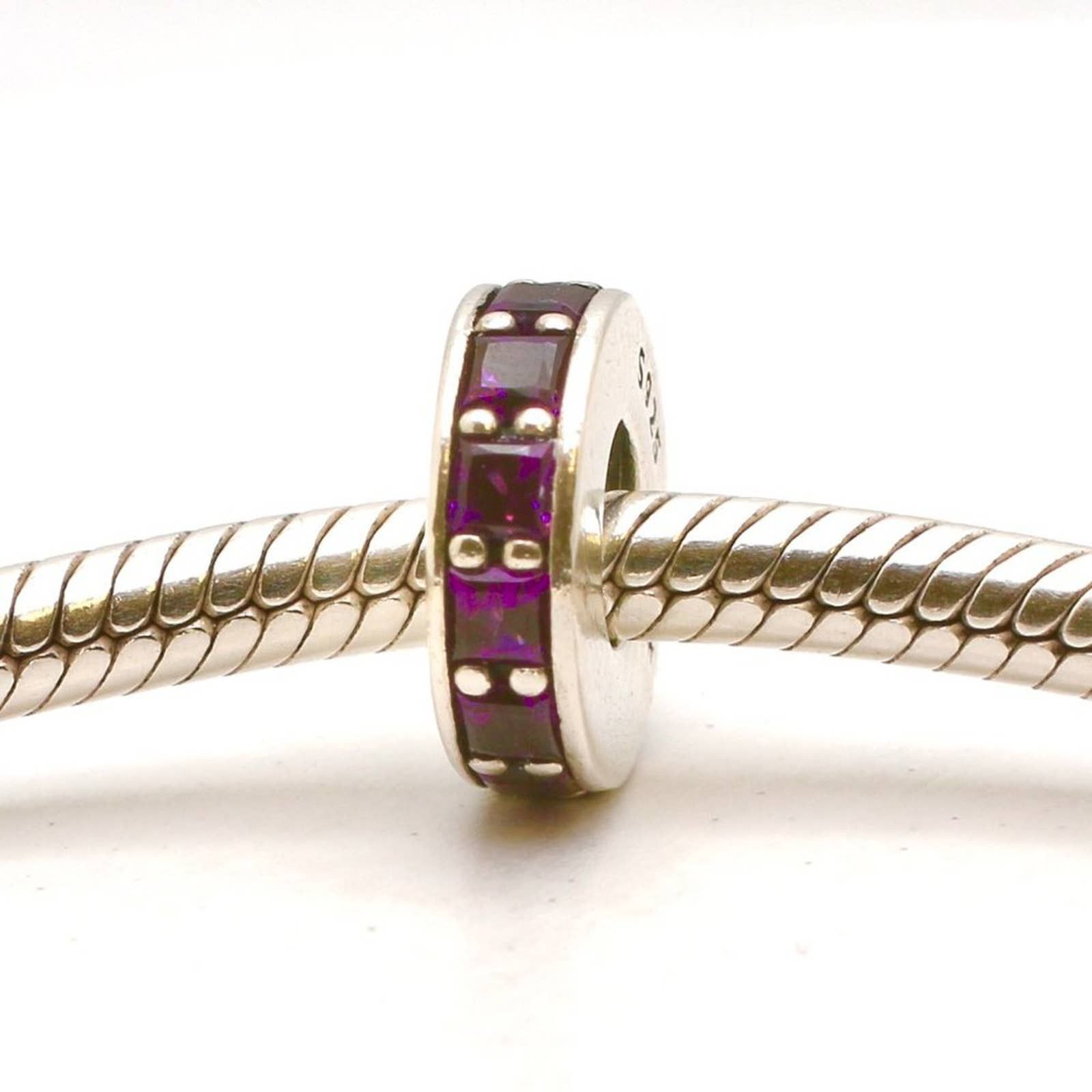 pandora Authentic PANDORA Eternity Spacer with Royal-Purple Crystal ...