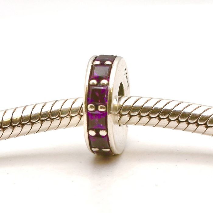 pandora Authentic PANDORA Eternity Spacer with Royal-Purple Crystal ...
