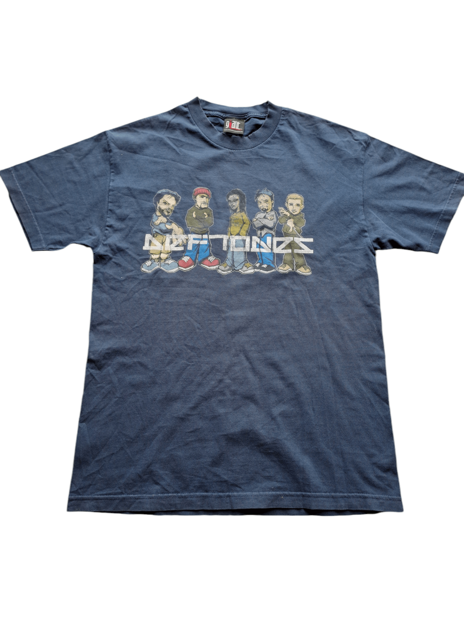 Band Tees × Giant × Vintage 90s Deftones Cartoon graphic Tee Rare | Grailed