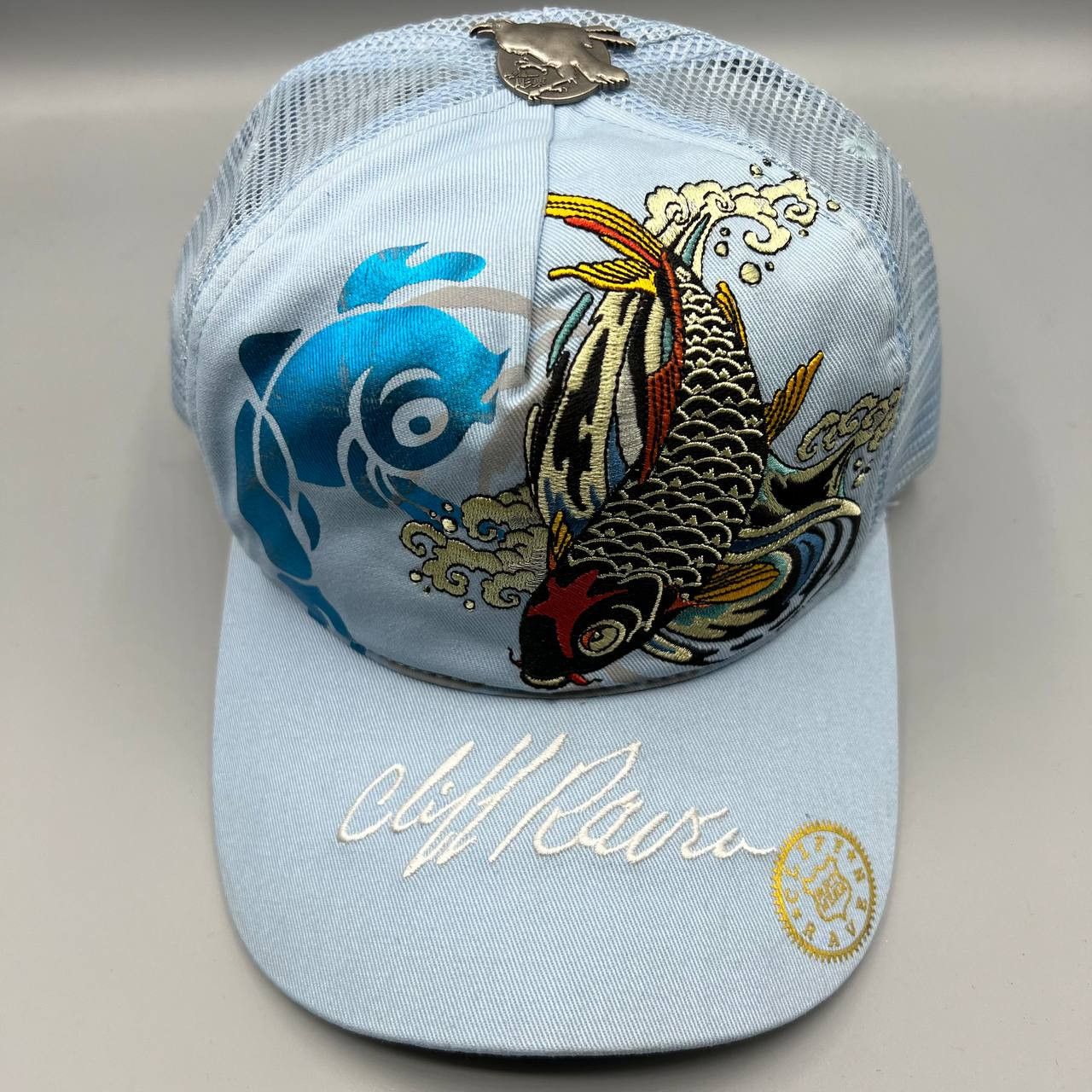 Ed Hardy Vintage Cliff Raven Hat Japanese tattoo Snap back Trucker ...