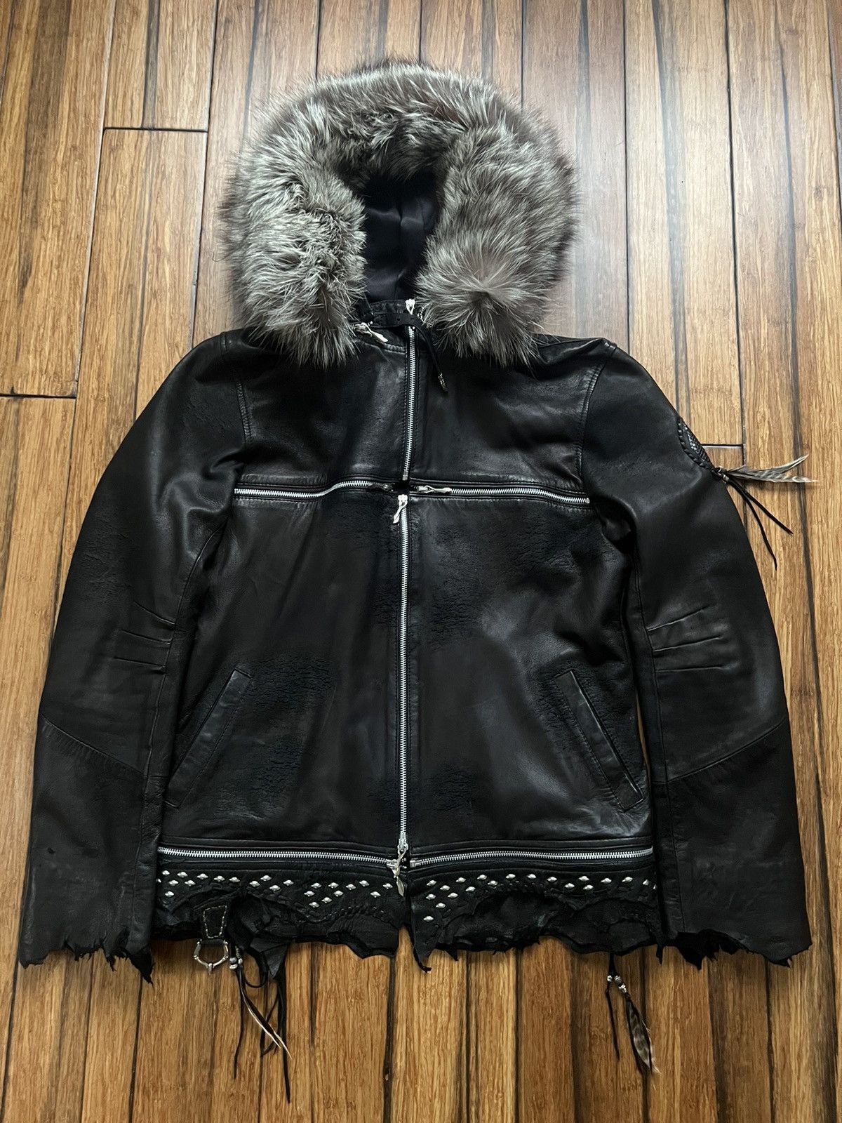 14th Addiction 14th Addiction 1-of-1 Custom Hooded Cross Zip Jacket ...