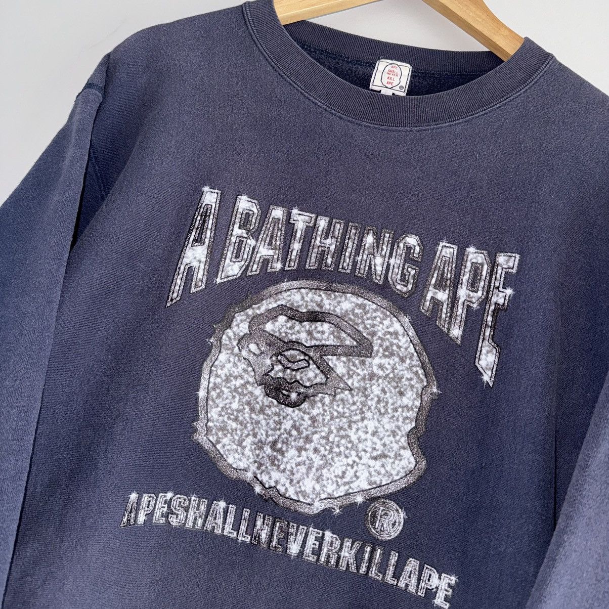 Bape OG Cash Money Records Angry Ape Jewelry Crewneck Sweater | Grailed