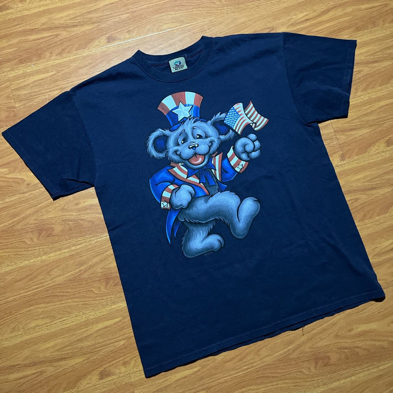 Liquid Blue Liquid Blue Grateful Dead Uncle Sam Bear Tshirt Size L ...