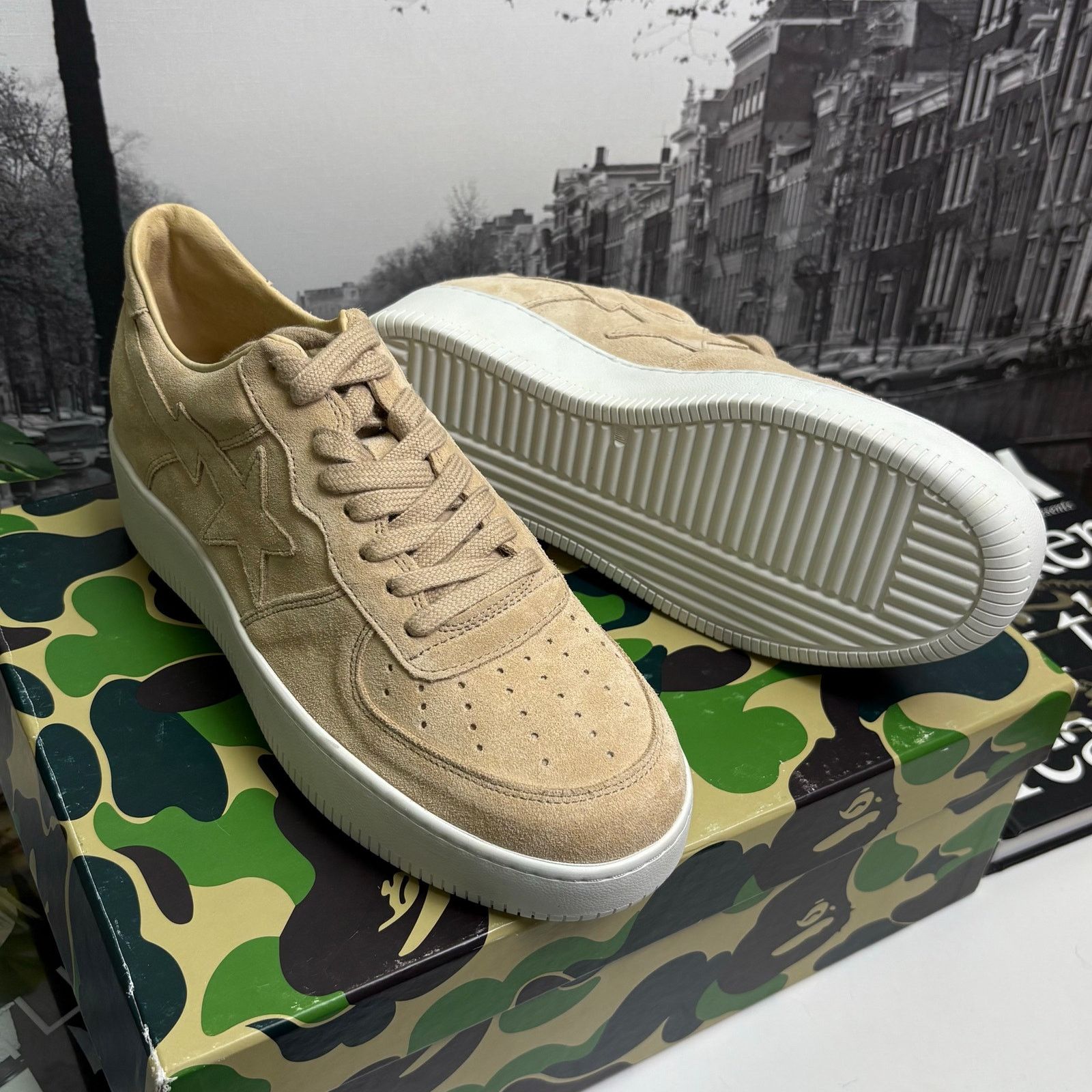 Bape A Bathing Ape Bape Sta Low Ronnie Fieg Fiegsta Sand KITH | Grailed