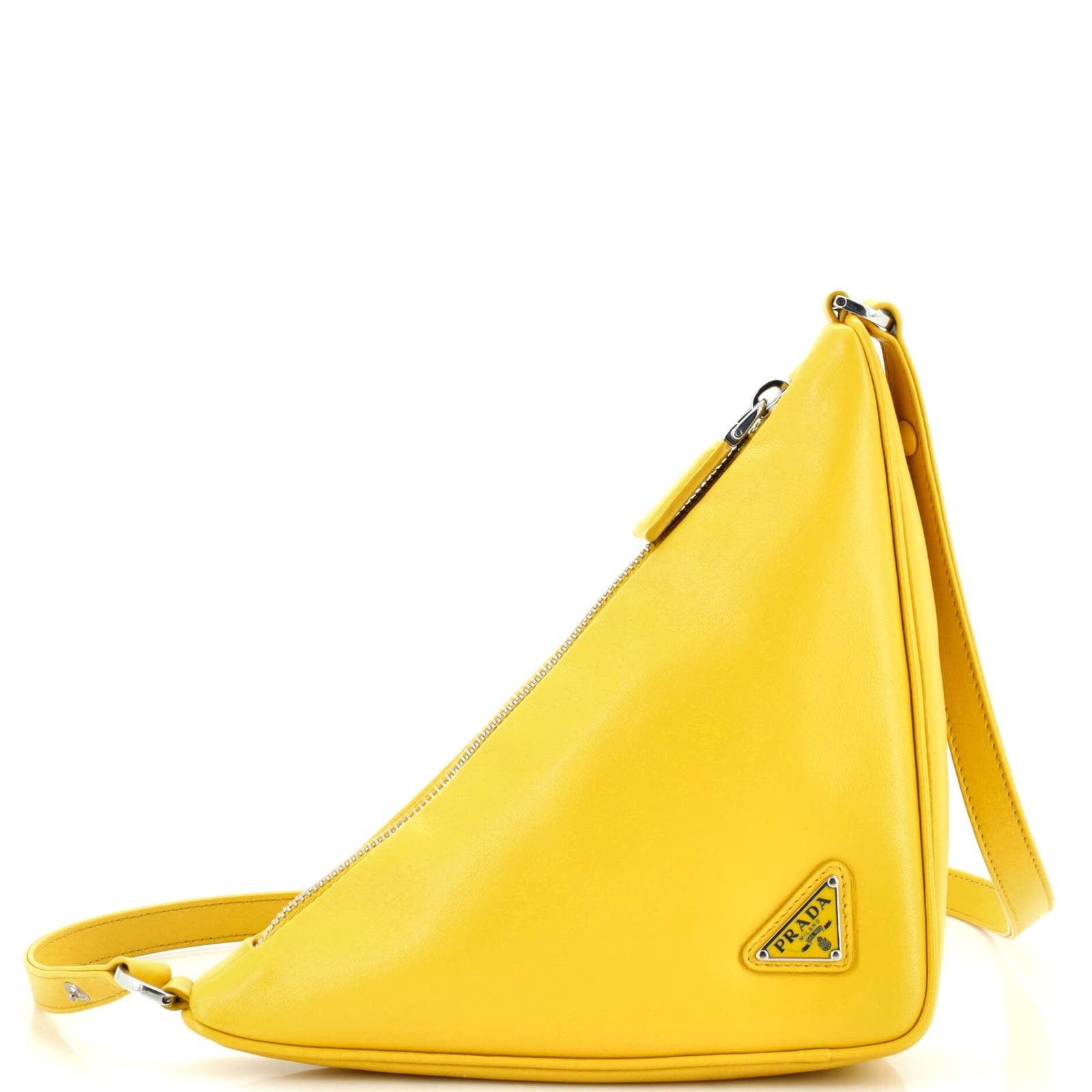 Prada Triangle Logo Zip Crossbody Bag Embossed Grace Lux Small | Grailed