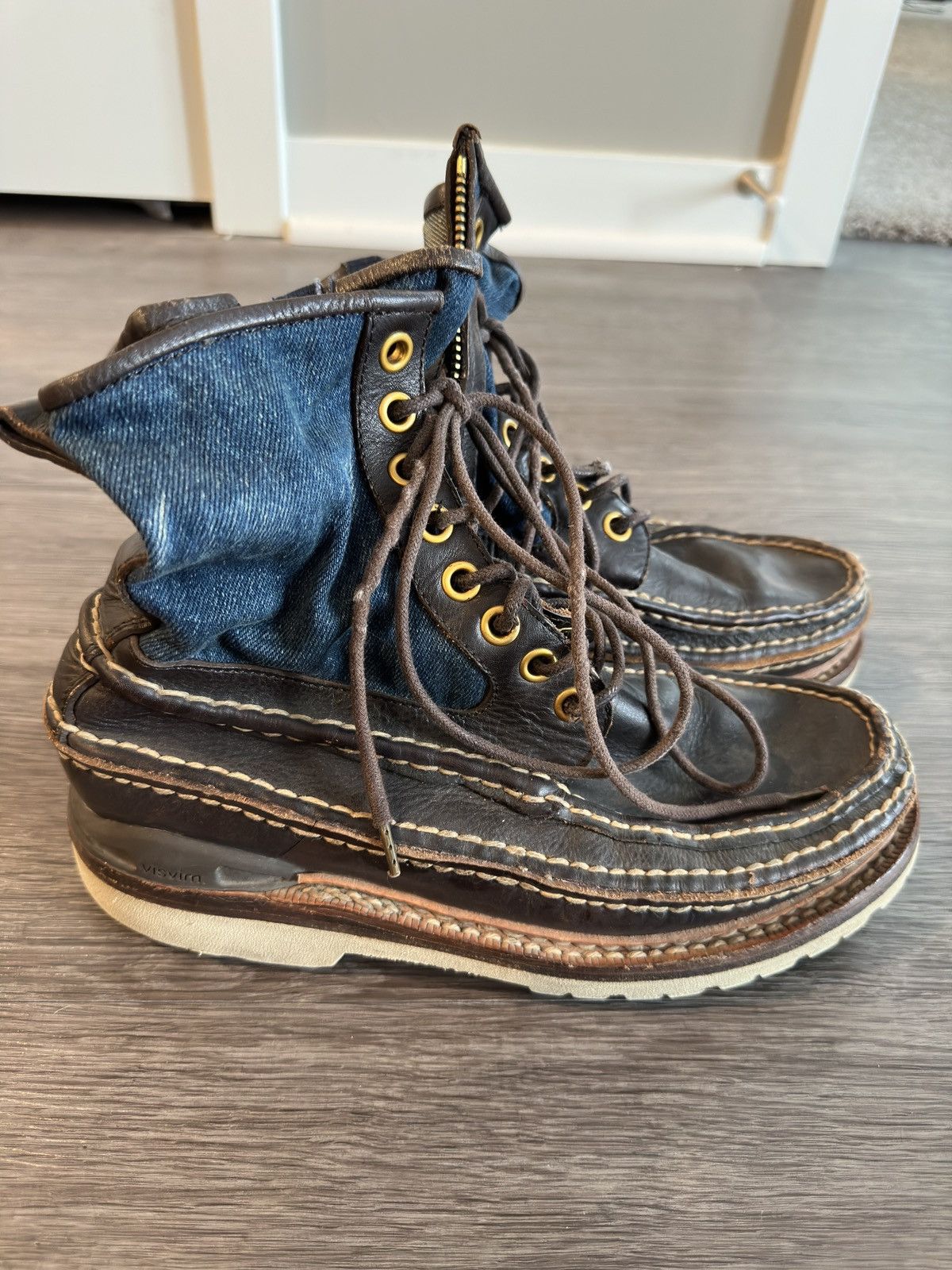 Visvim Visvim Denim Grizzly Boots | Grailed