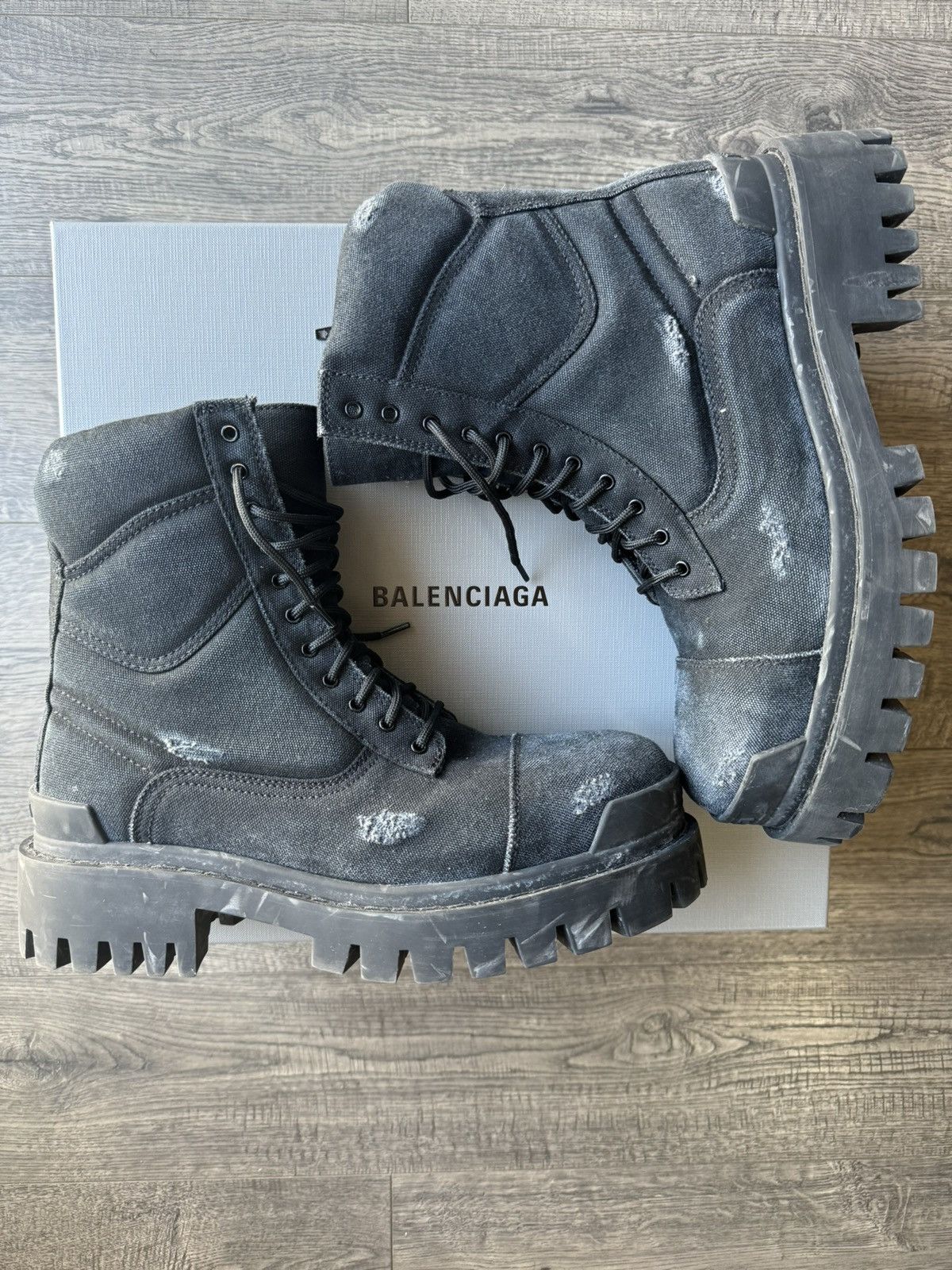 Balenciaga Balenciaga Distressed Strike Boots | Grailed