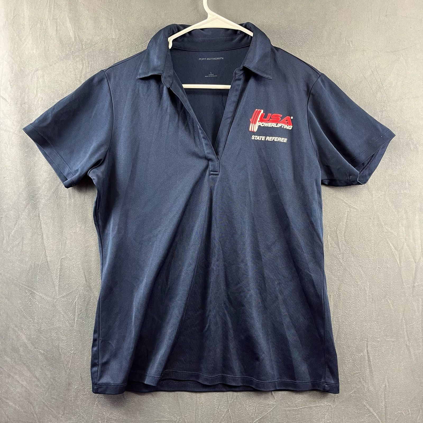 Port Authority USA Powerlifting State Referee Polo Shirt Women's Large ...