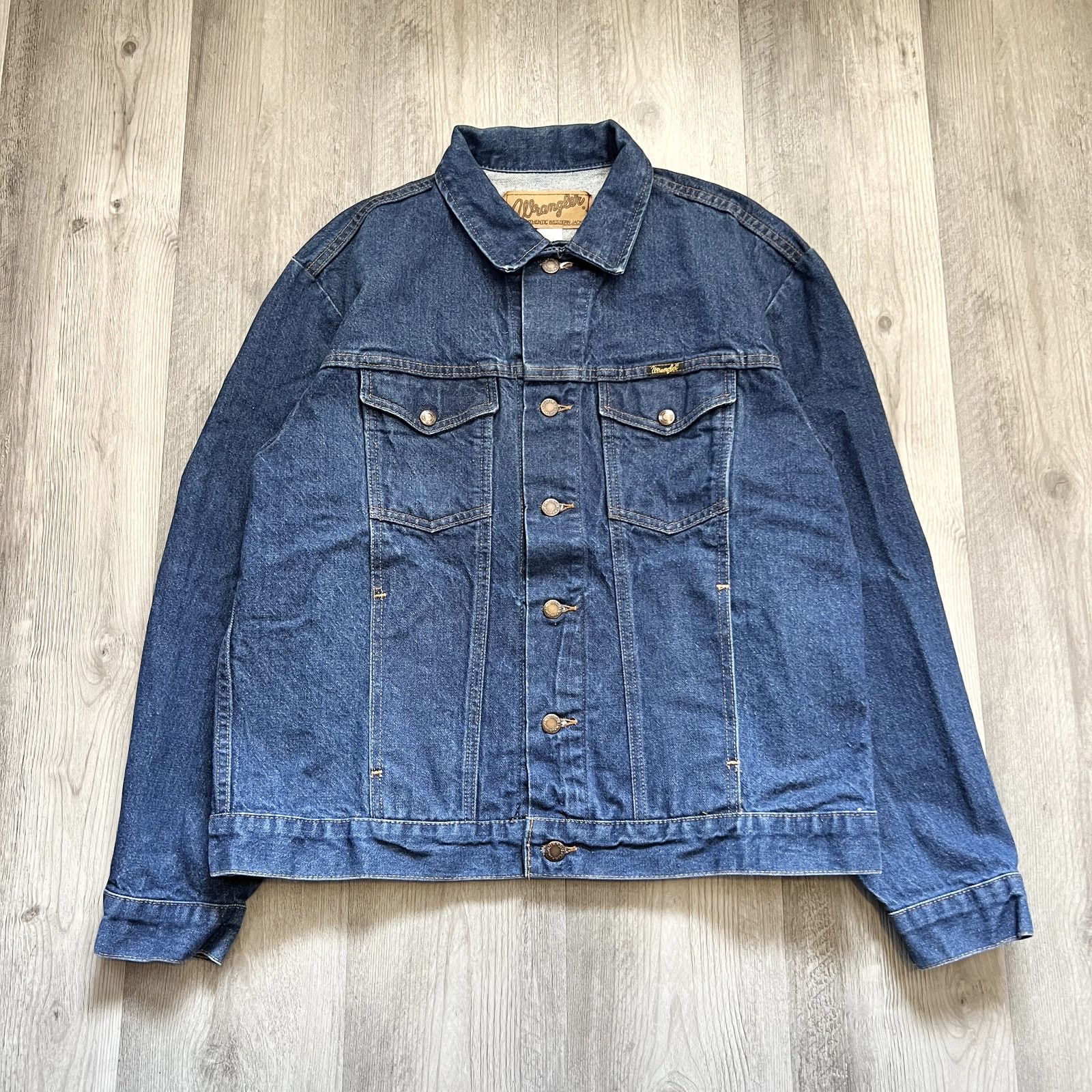 Vintage 80s Wrangler Denim Trucker Western Jean Jacket Made in USA ...